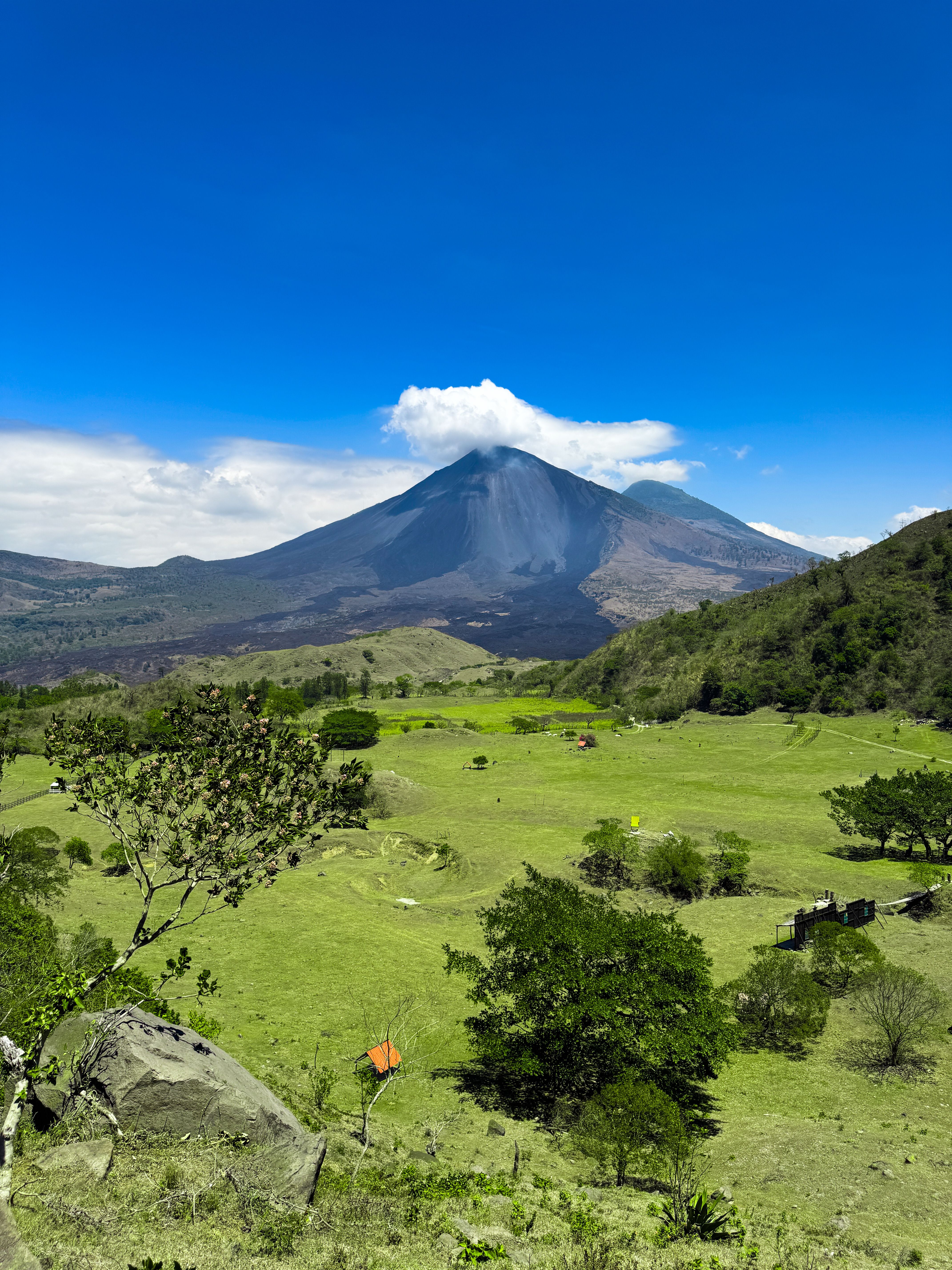 Scenic View of Volcano and Green Landscape · Free Stock Photo