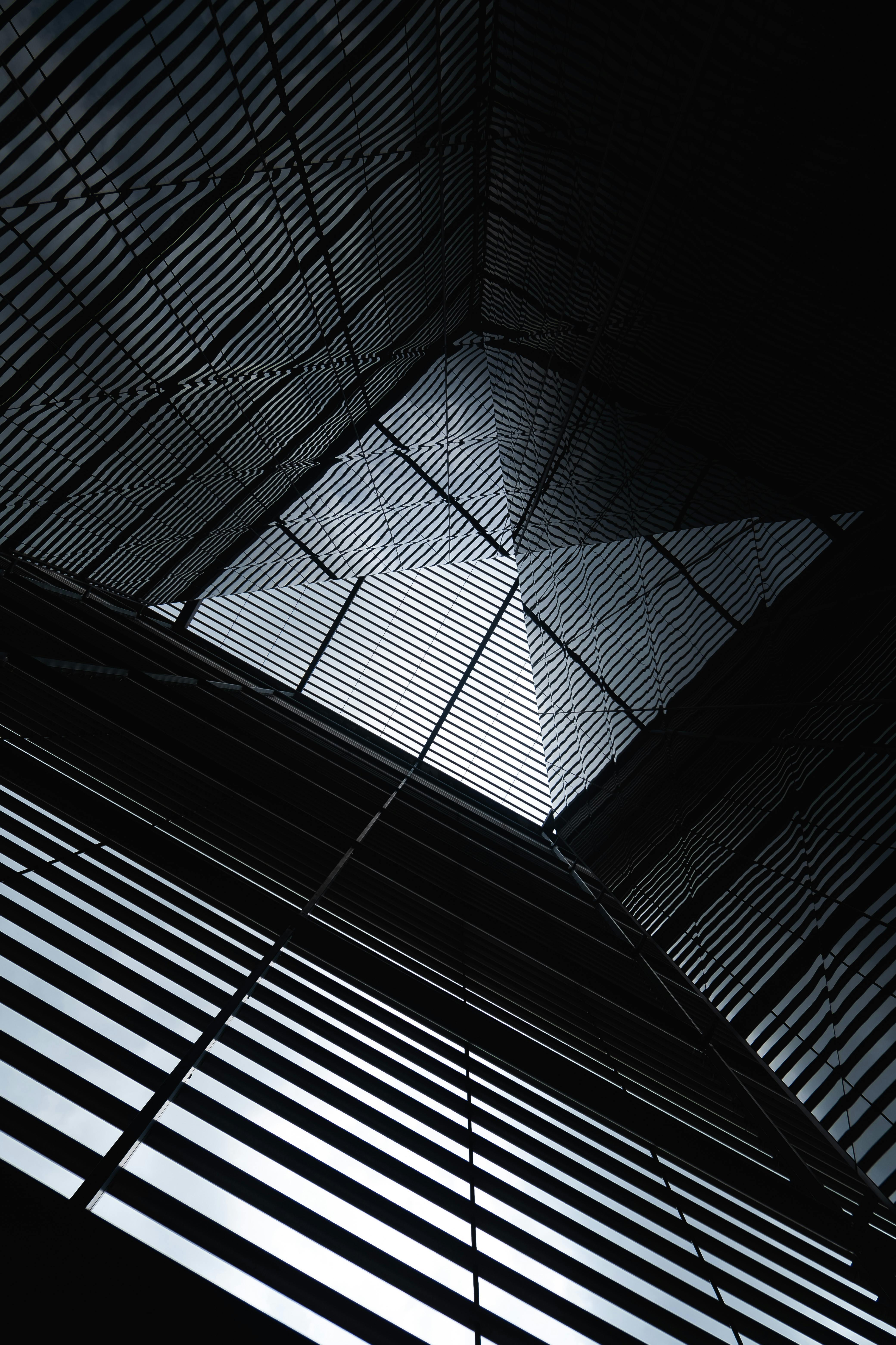Abstract Geometric Skyscraper Ceiling View · Free Stock Photo