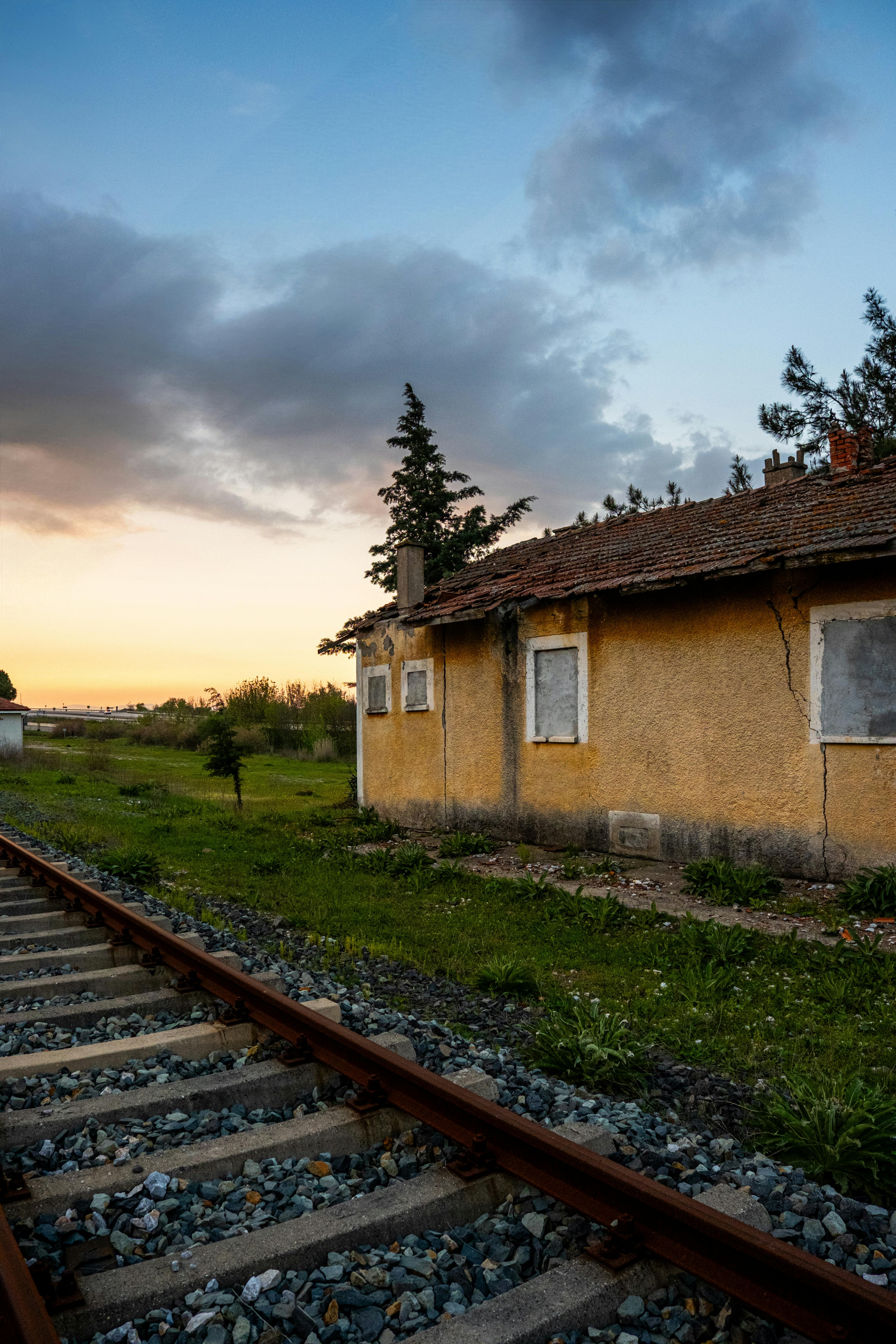 Rustic Train Station in Susurluk During Sunset · Free Stock Photo