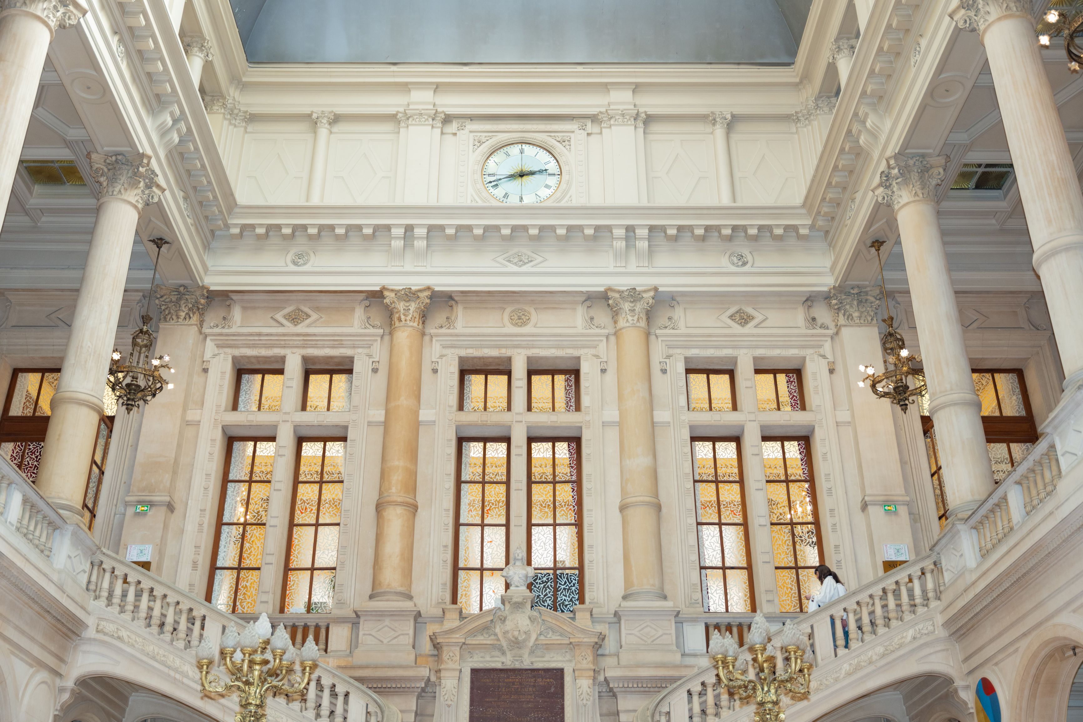 Elegant Interior of Historic Building with Clock · Free Stock Photo