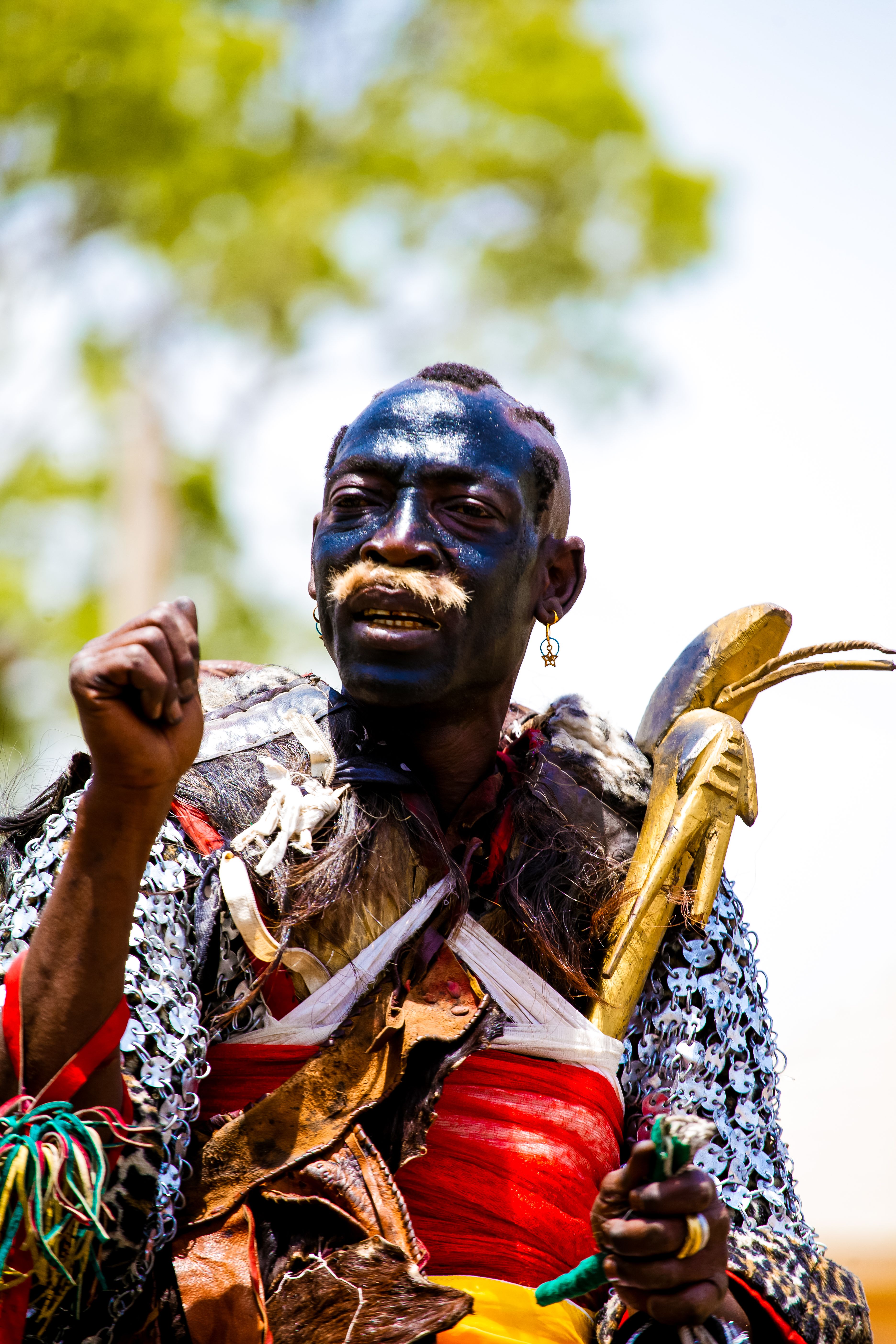 Vibrant Traditional Tribal Attire Outdoors · Free Stock Photo