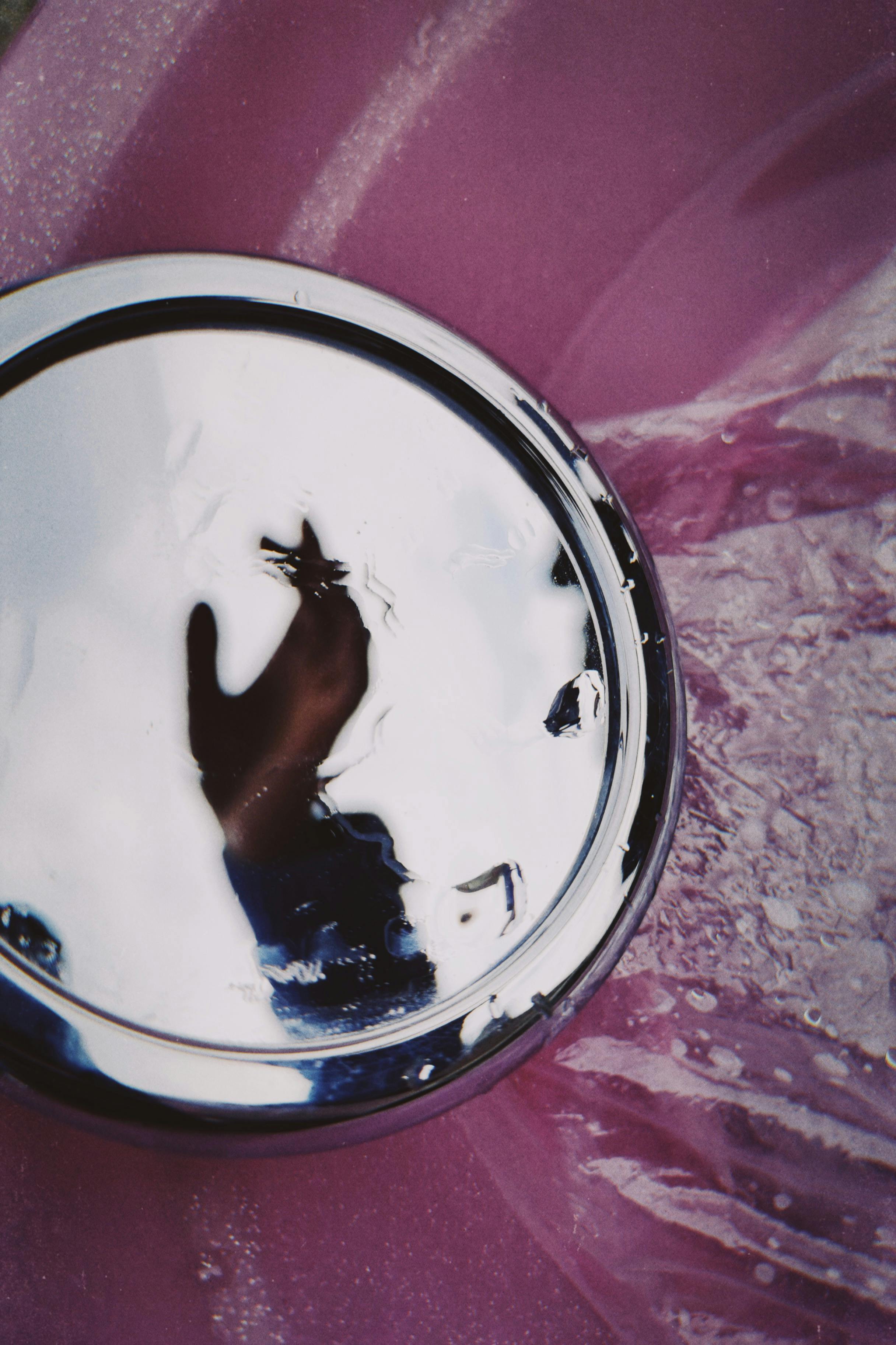 Artistic Reflection on Metallic Surface with Hand Silhouette · Free ...