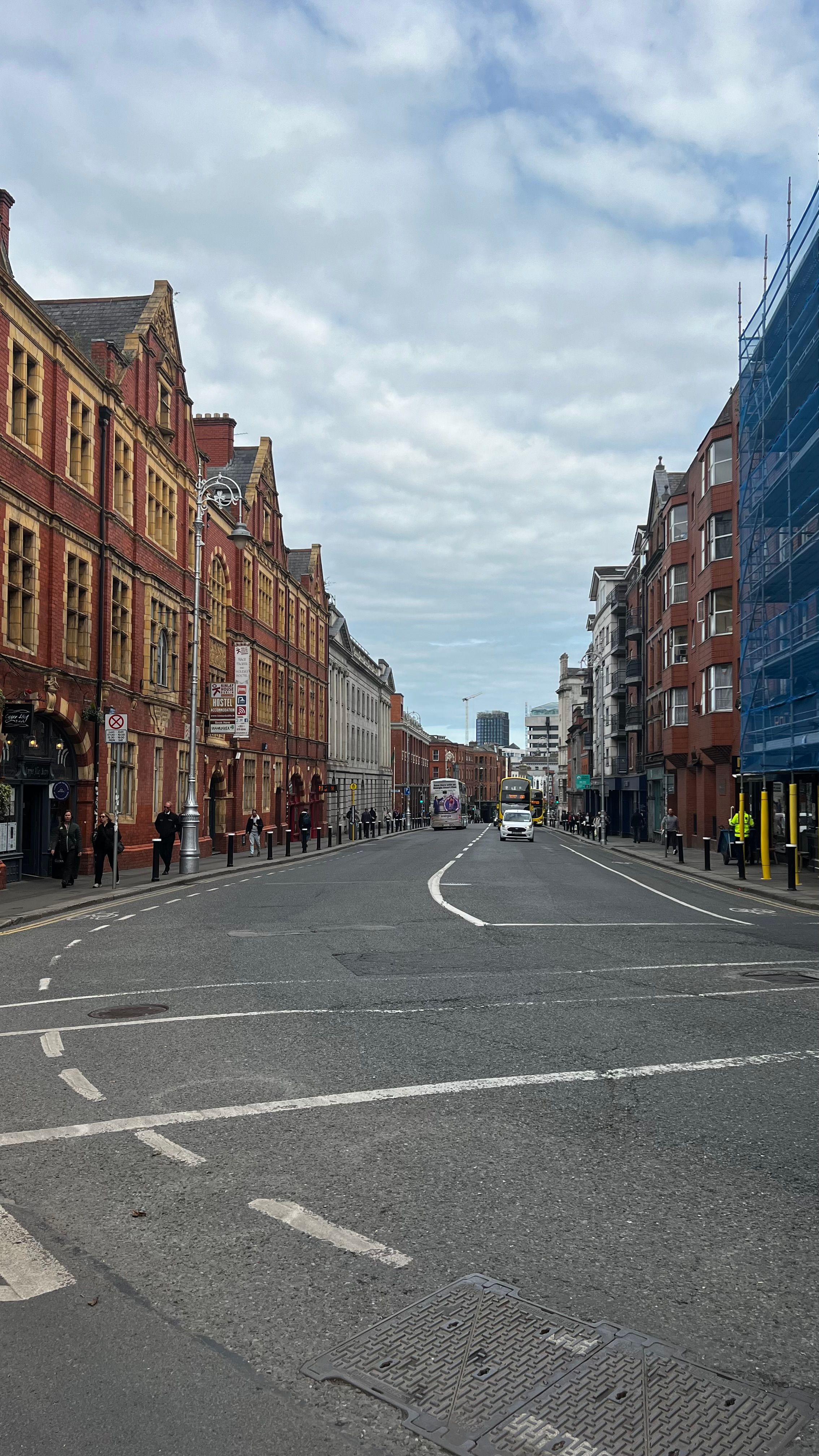 Dublin City Street View on a Cloudy Day · Free Stock Photo