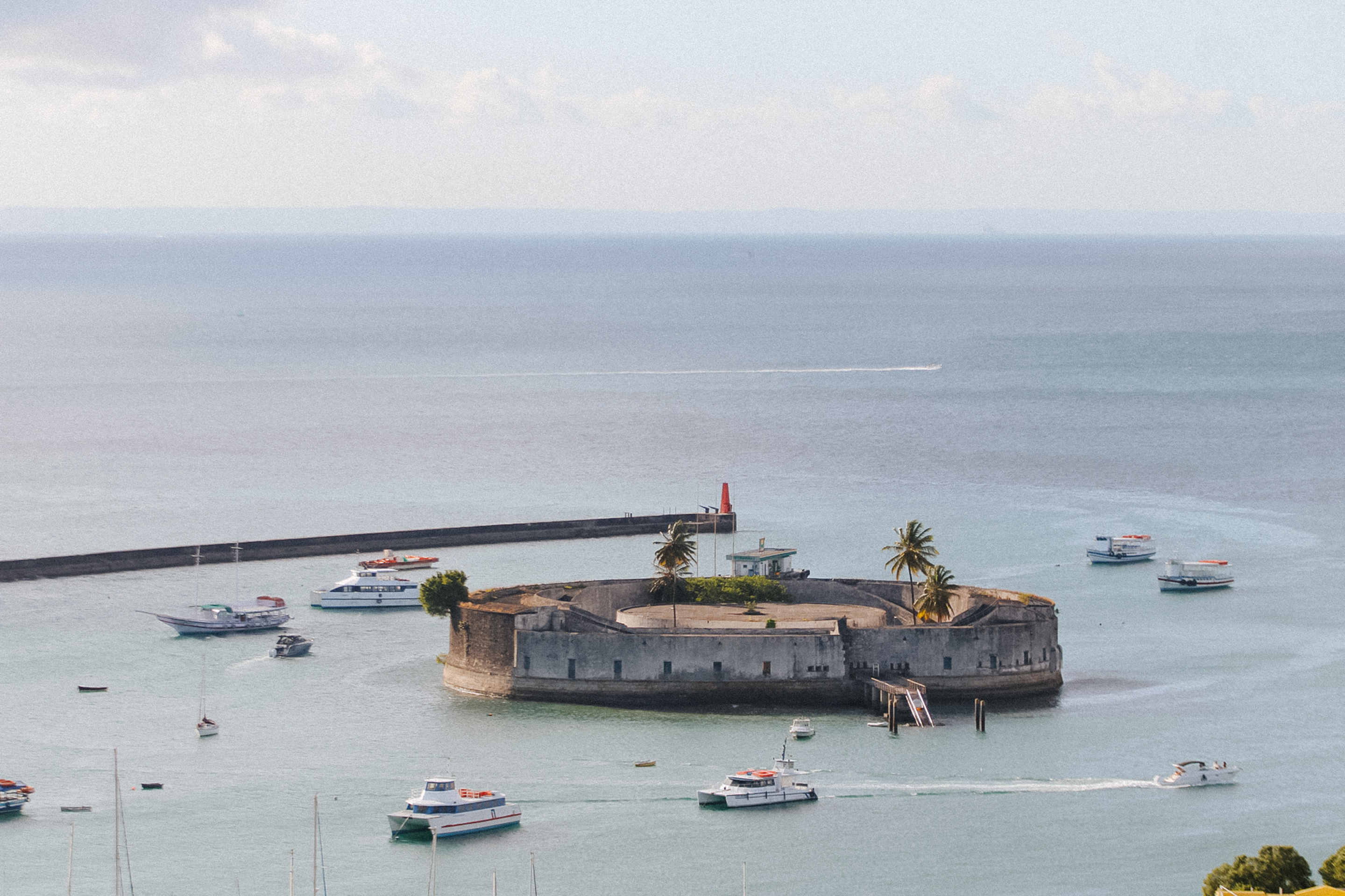 Aerial View of Fort of São Marcelo in Salvador, Brazil · Free Stock Photo