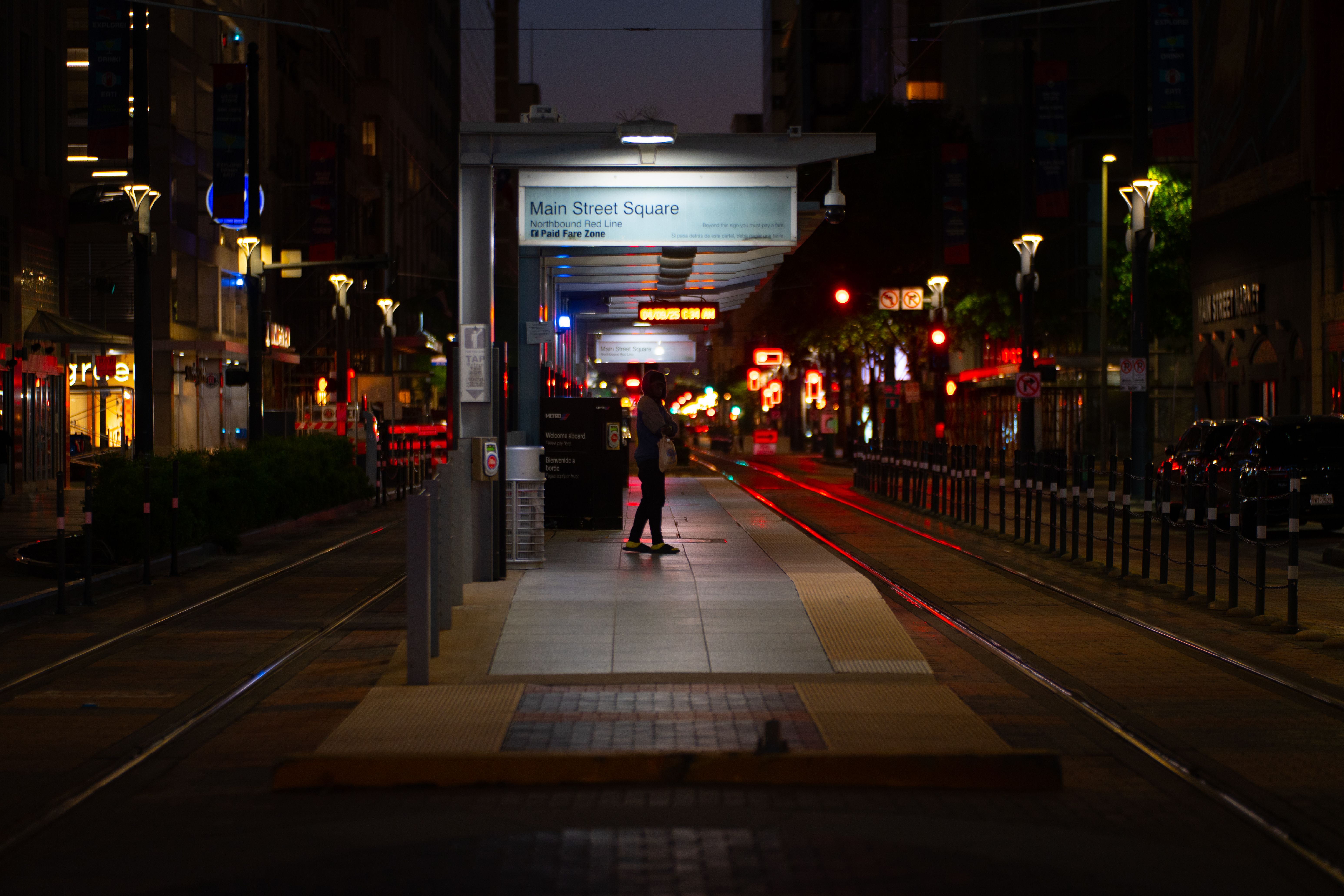 Night Scene at Main Street Square, Houston · Free Stock Photo