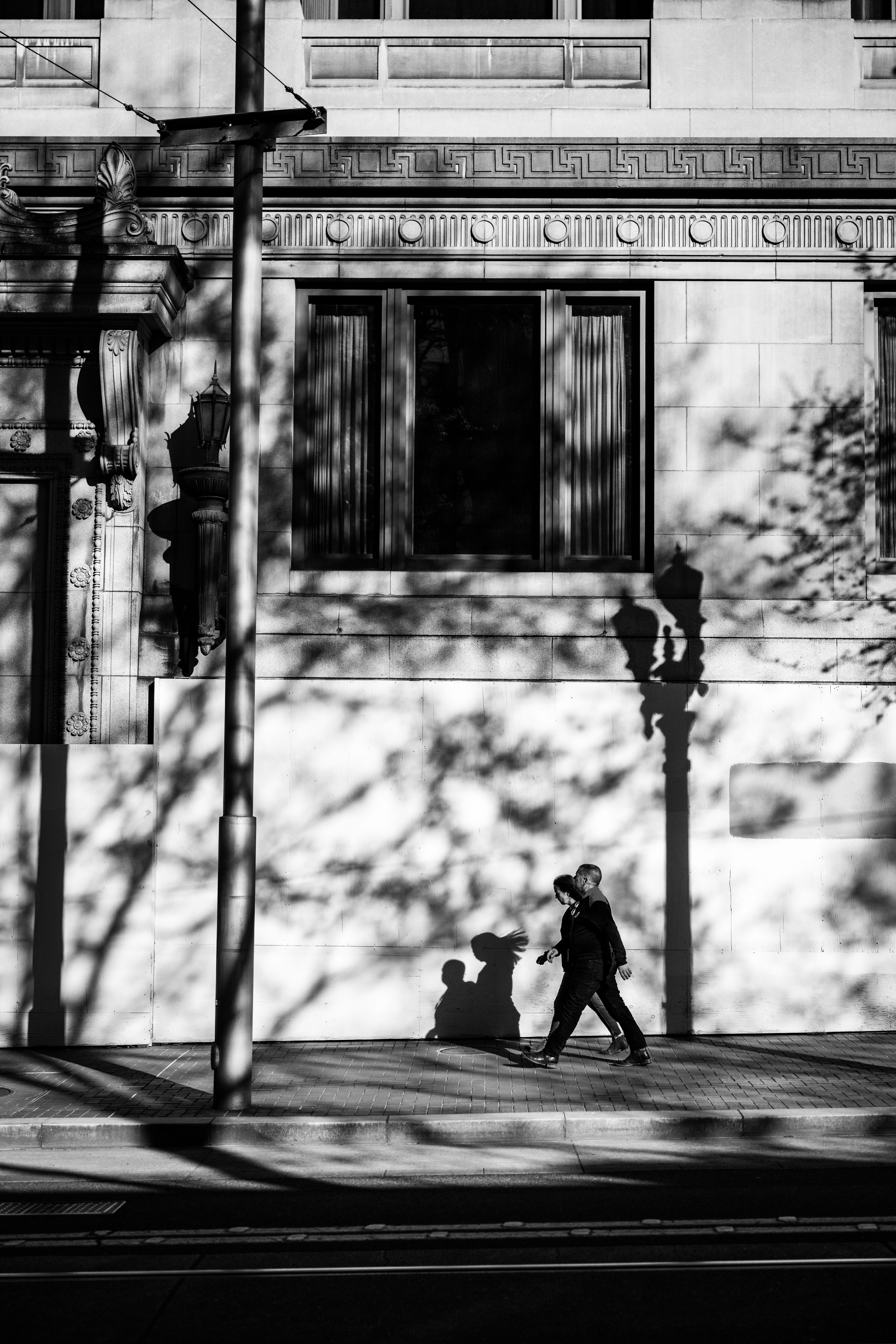 Urban Black and White Street Scene in Portland · Free Stock Photo
