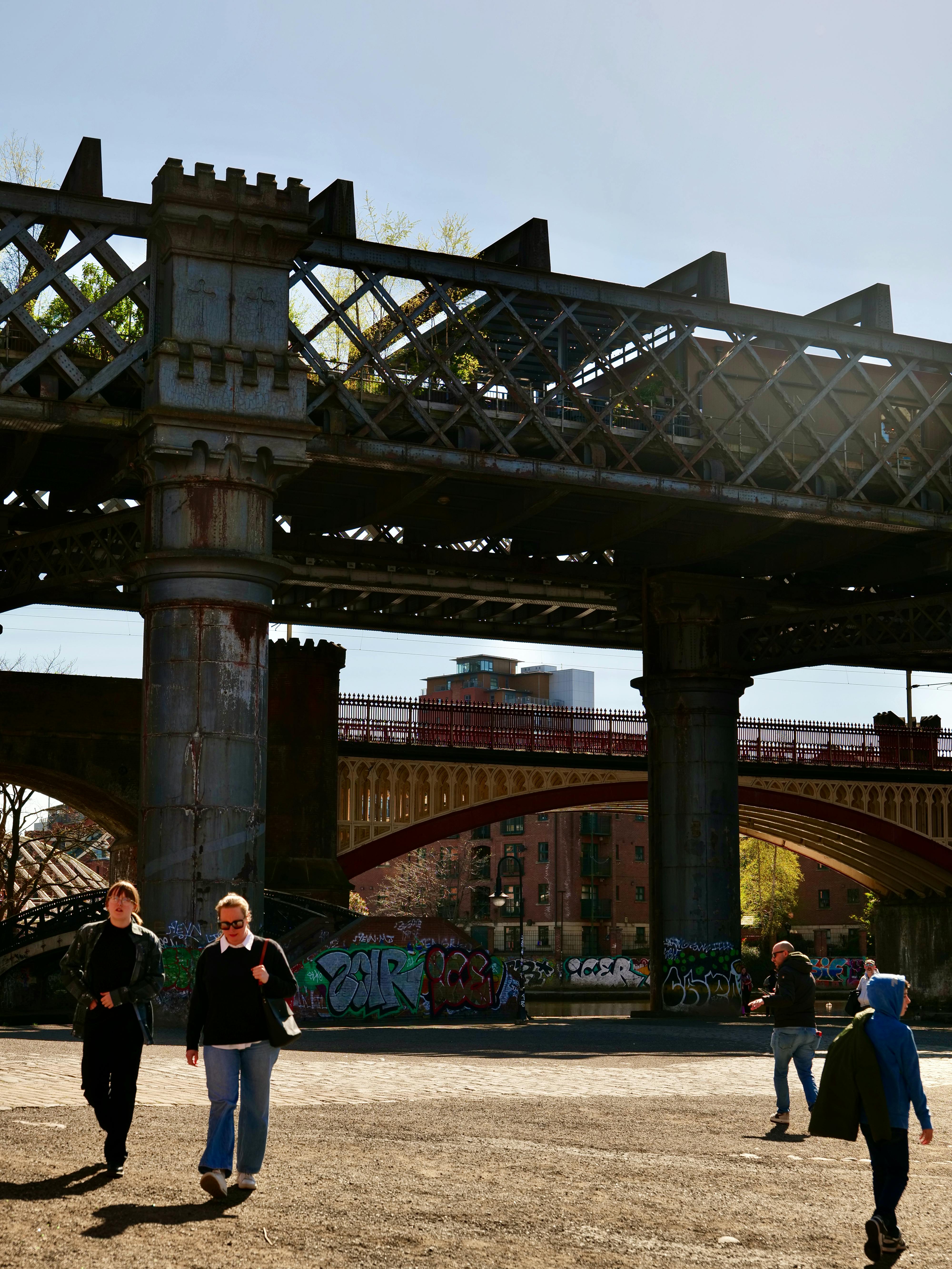 Historic Iron Railway Bridge in Castlefield, Manchester · Free Stock Photo