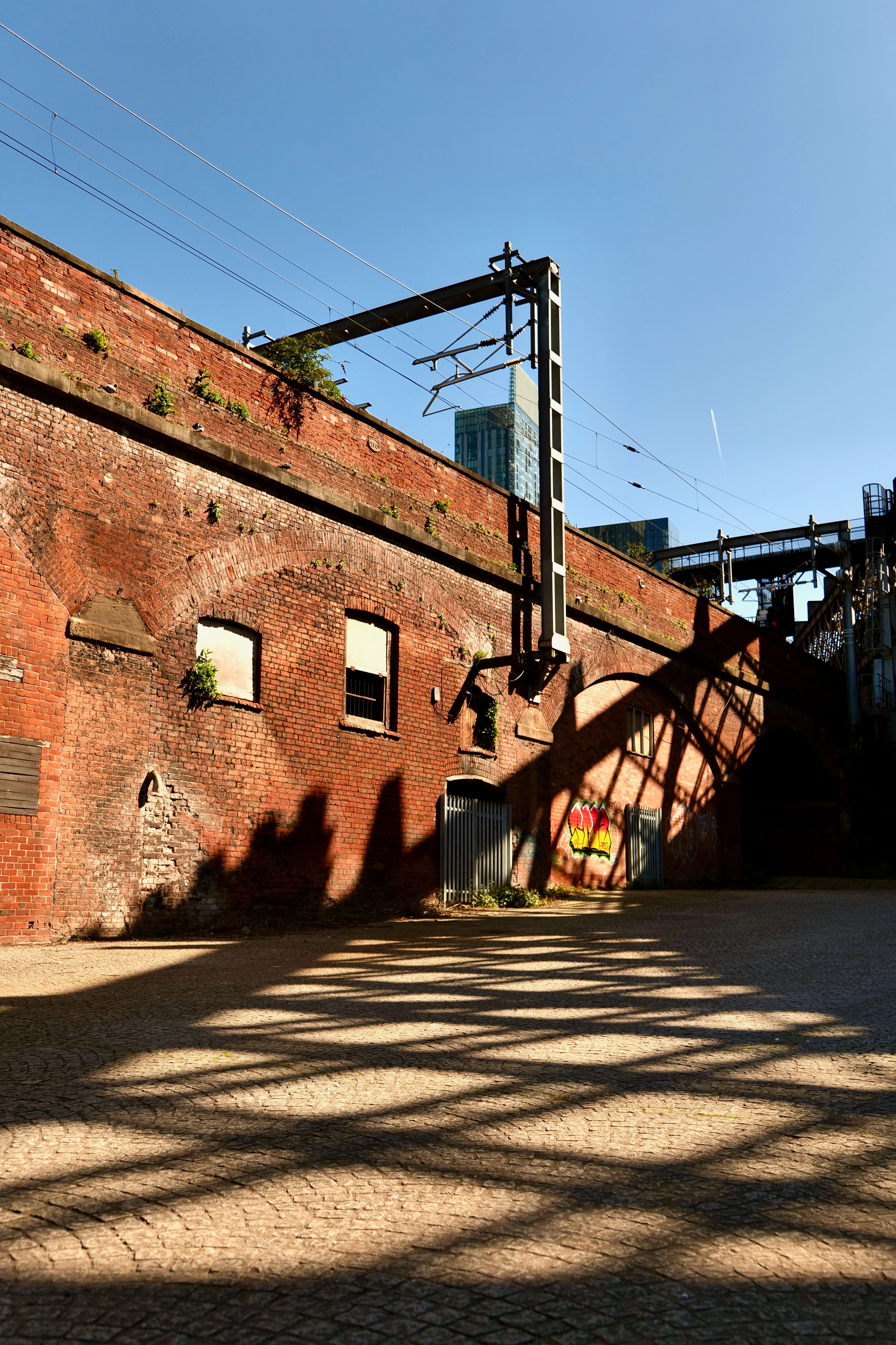 Industrial Scene with Shadows in Castlefield, Manchester · Free Stock Photo