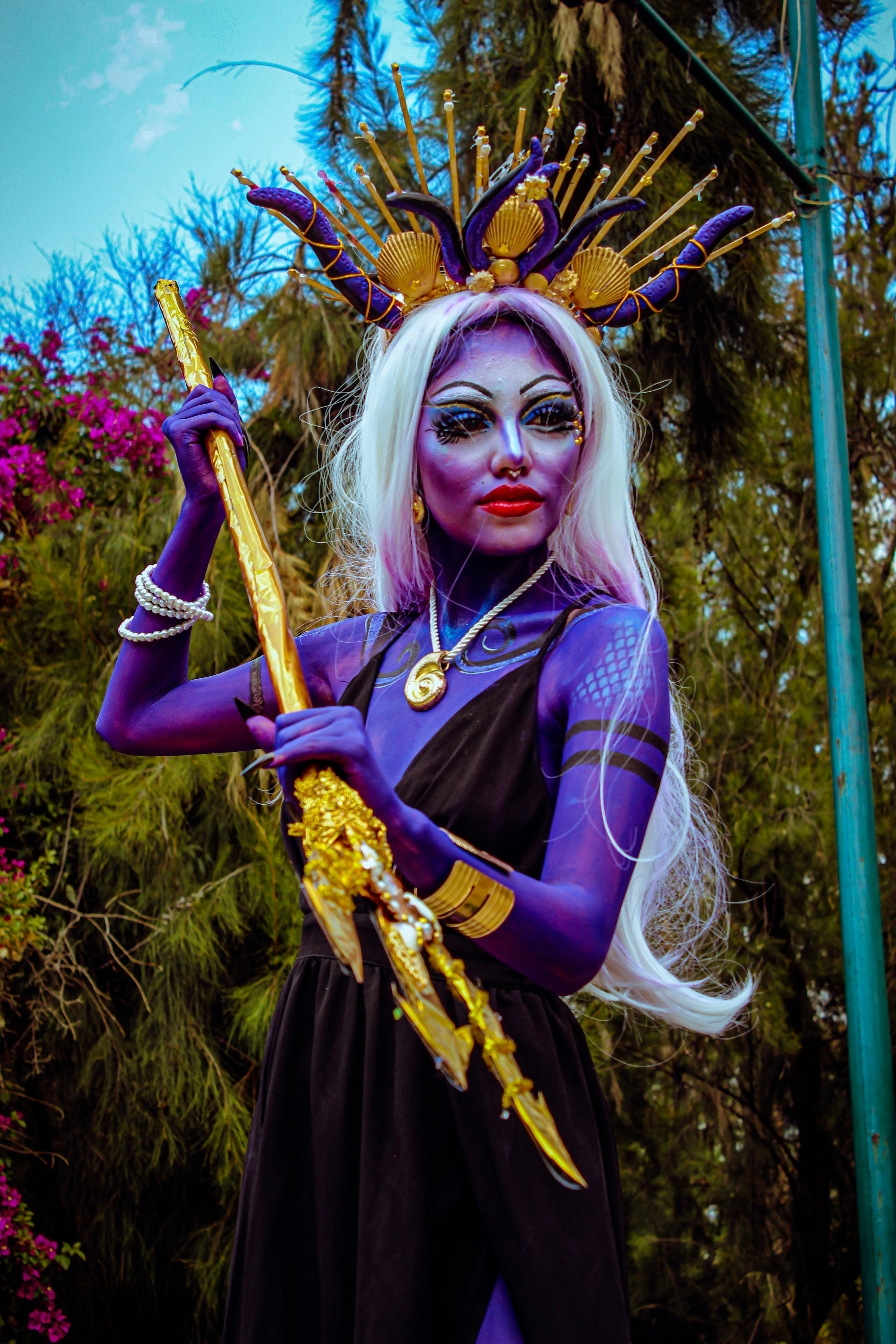 Cosplay De Fantasía Con Trident En La Ciudad De México · Foto de stock ...