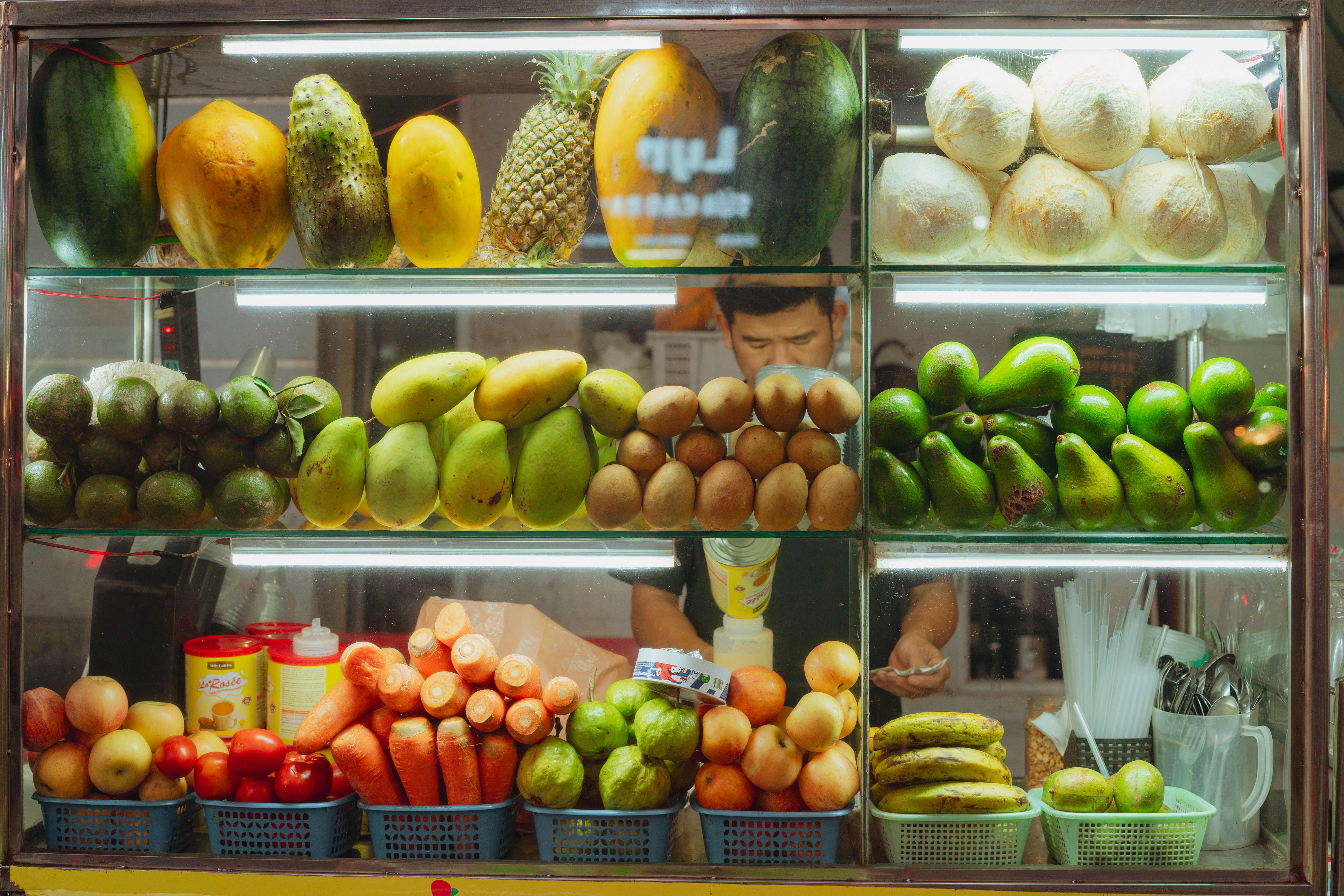Fruit Stand Display in Bình Thuận, Vietnam · Free Stock Photo