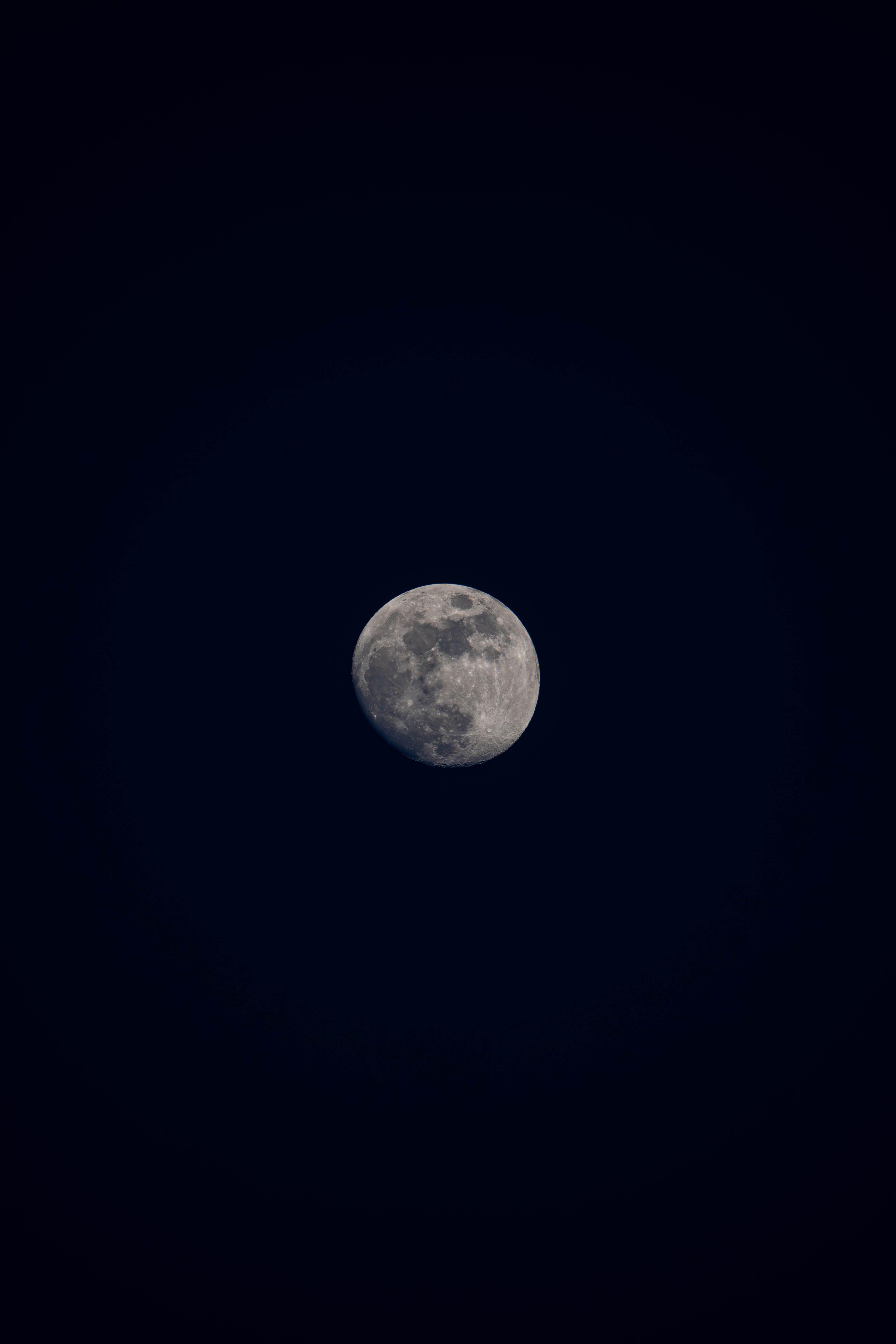 Full Moon Against Dark Night Sky · Free Stock Photo