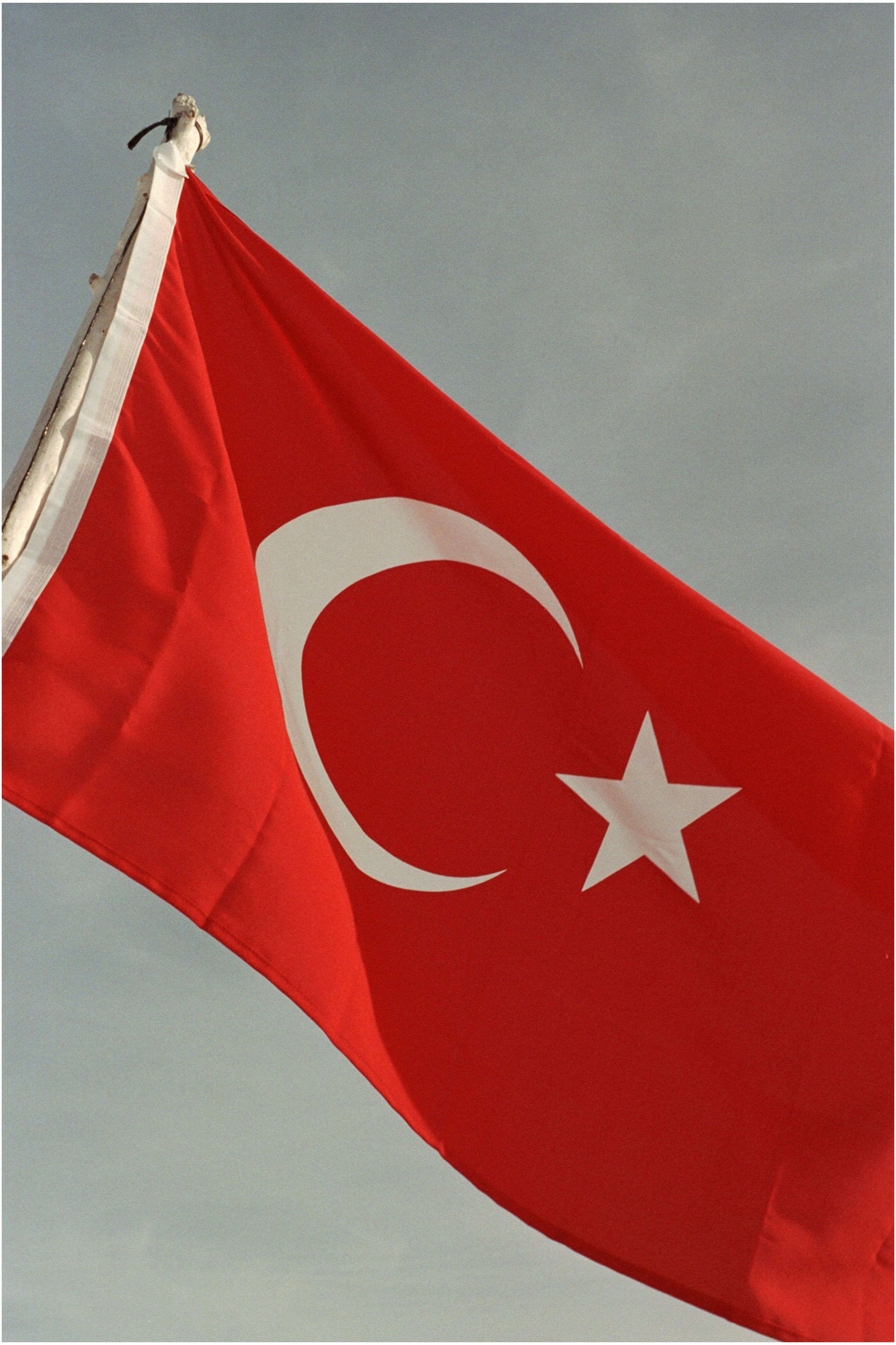 Turkish Flag Waving Against Blue Sky · Free Stock Photo