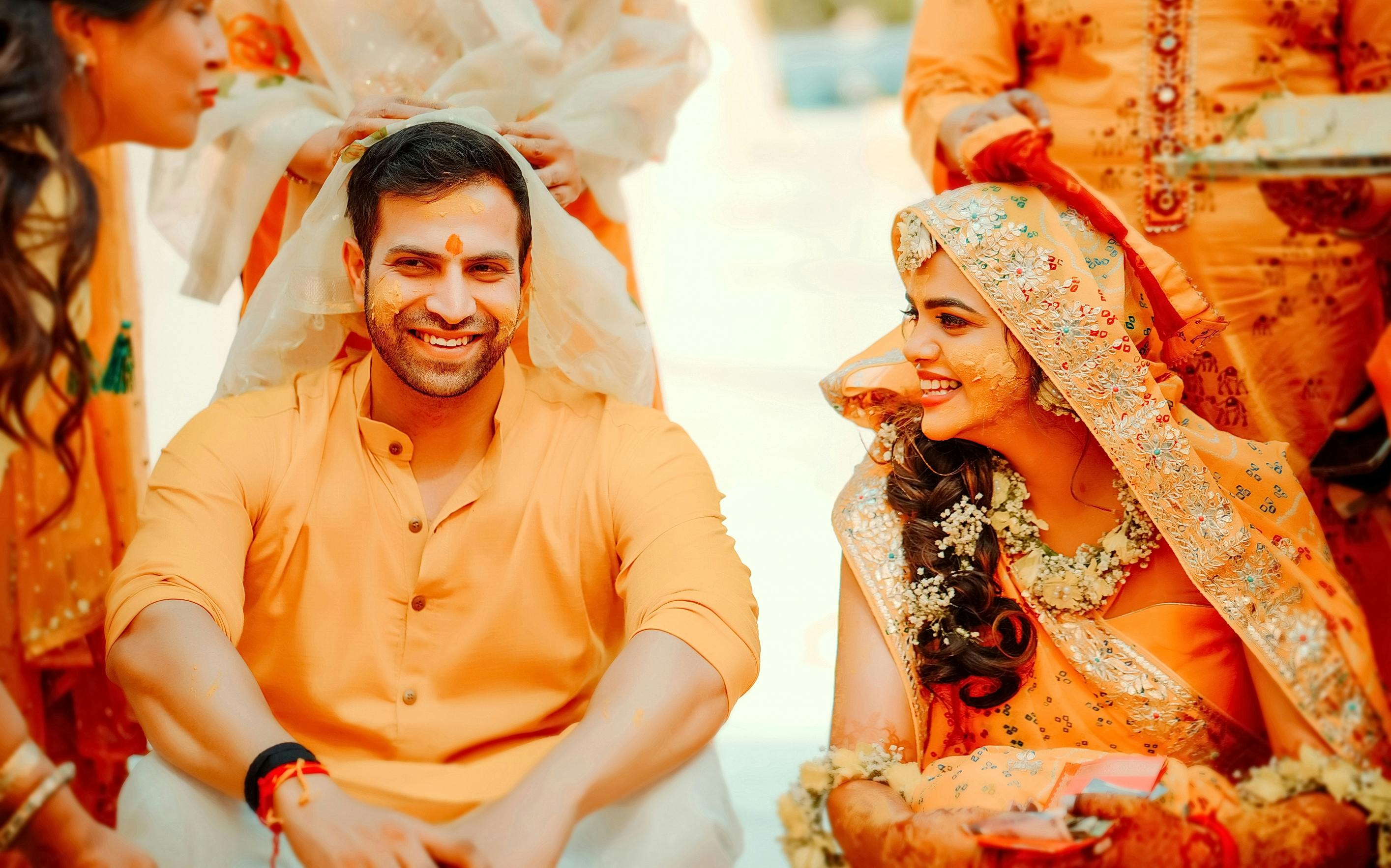 Colorful Indian Haldi Ceremony in Jaipur · Free Stock Photo