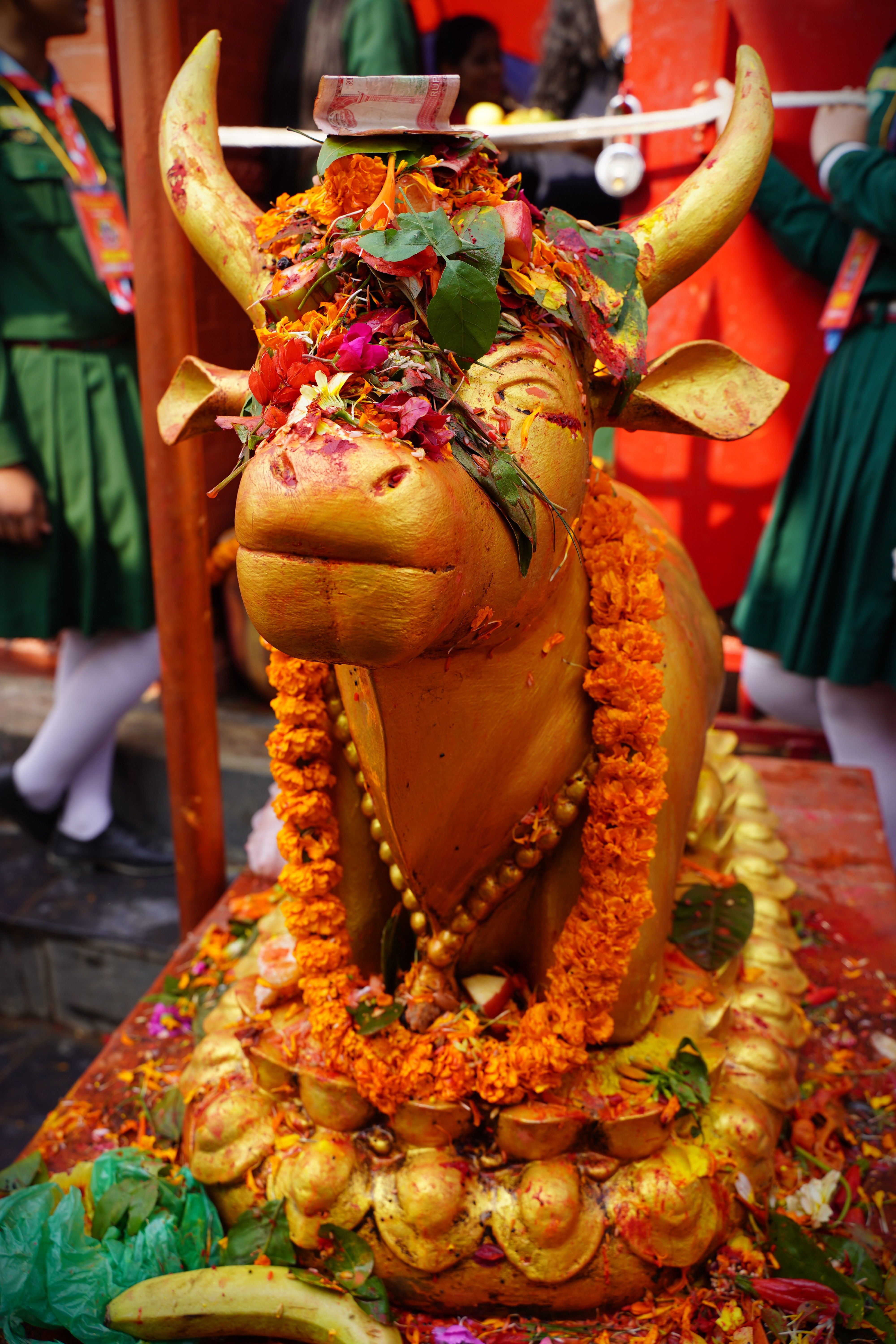 Decorated Cow Statue for Cultural Celebration · Free Stock Photo
