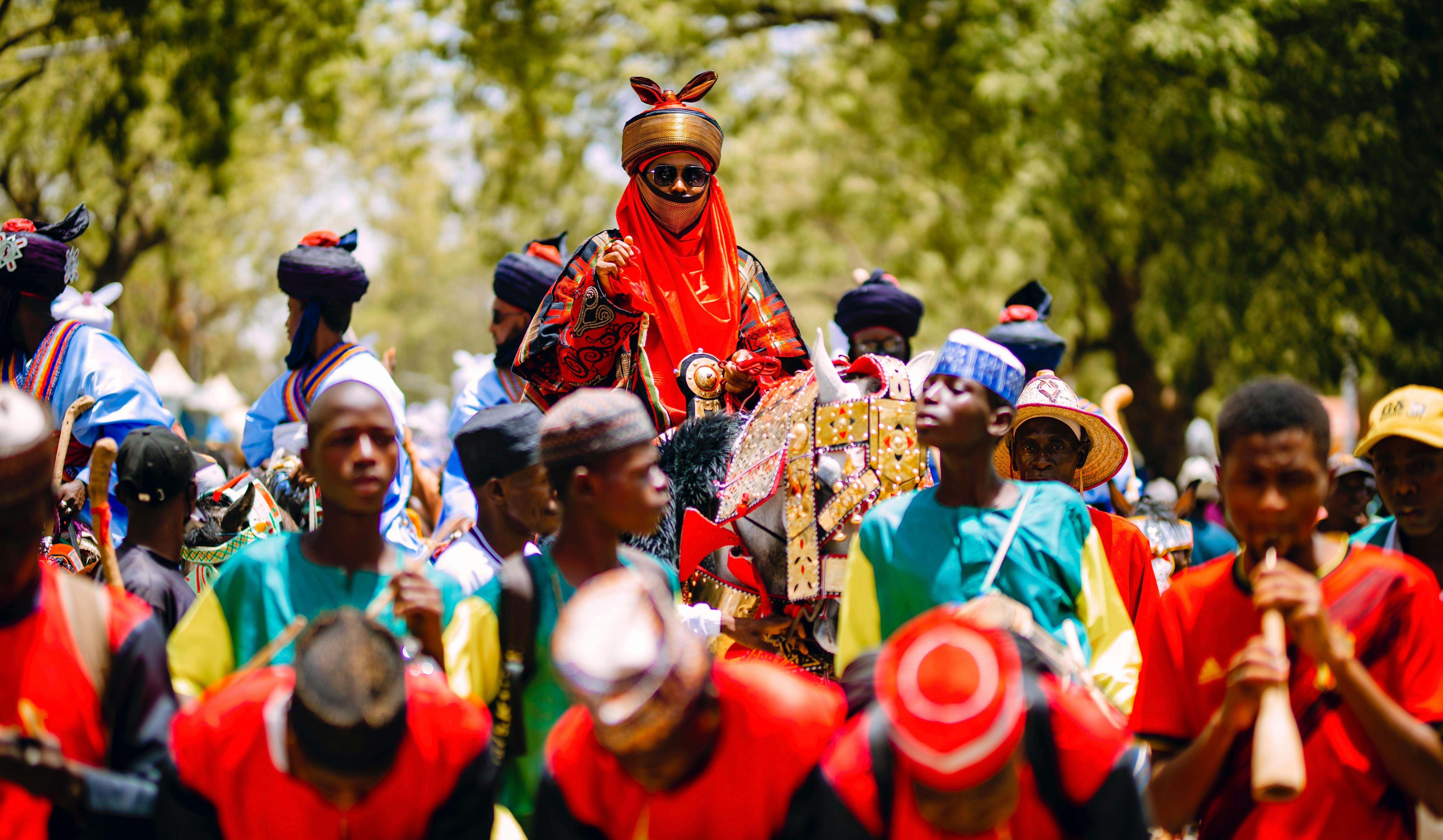 Colorful Traditional Parade with Decorated Horse · Free Stock Photo