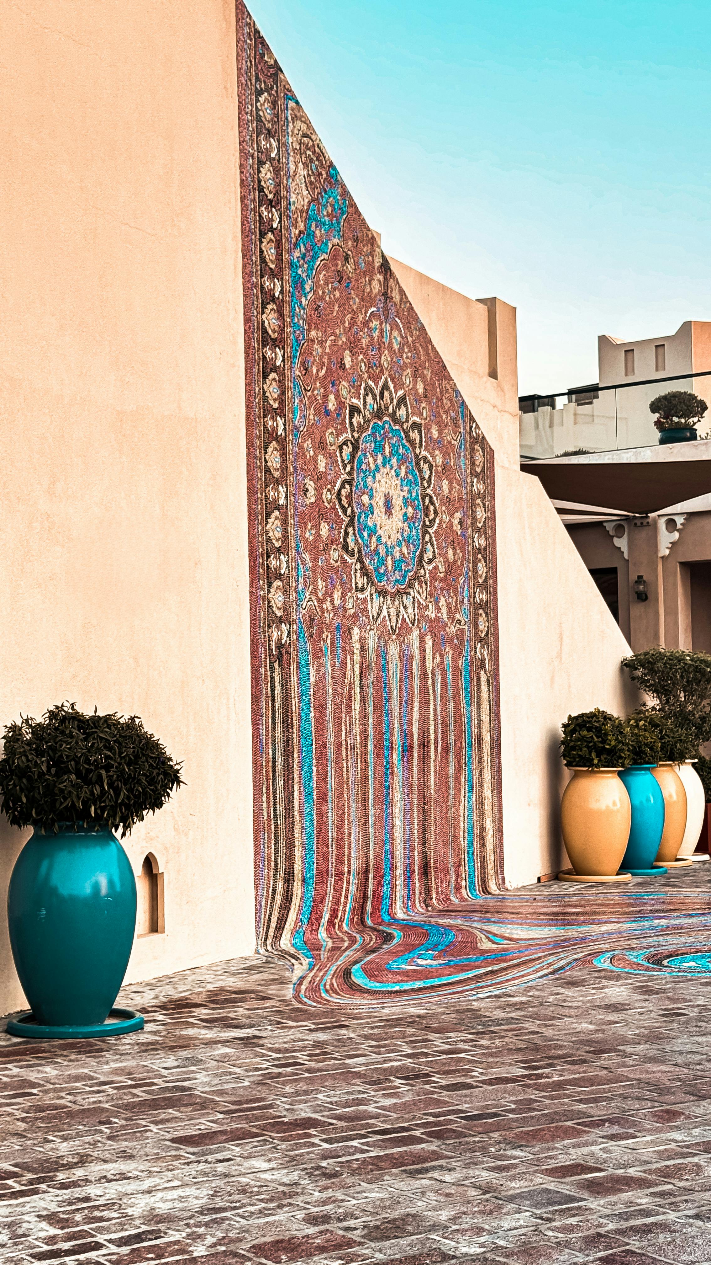 Vibrant Mural in Ed Devha, Doha, Qatar · Free Stock Photo