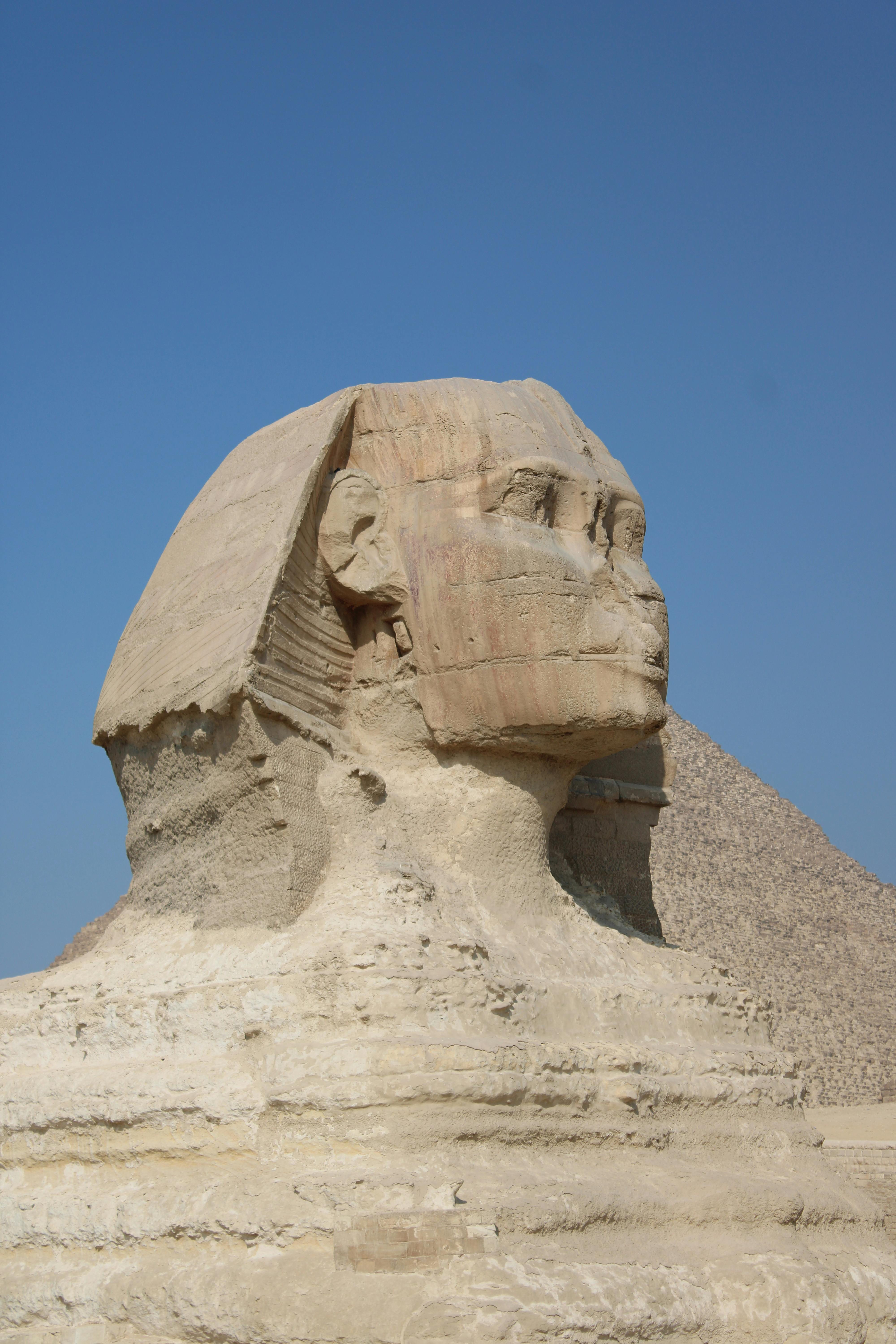 Grayscale Photo of the Great Sphinx of Giza · Free Stock Photo