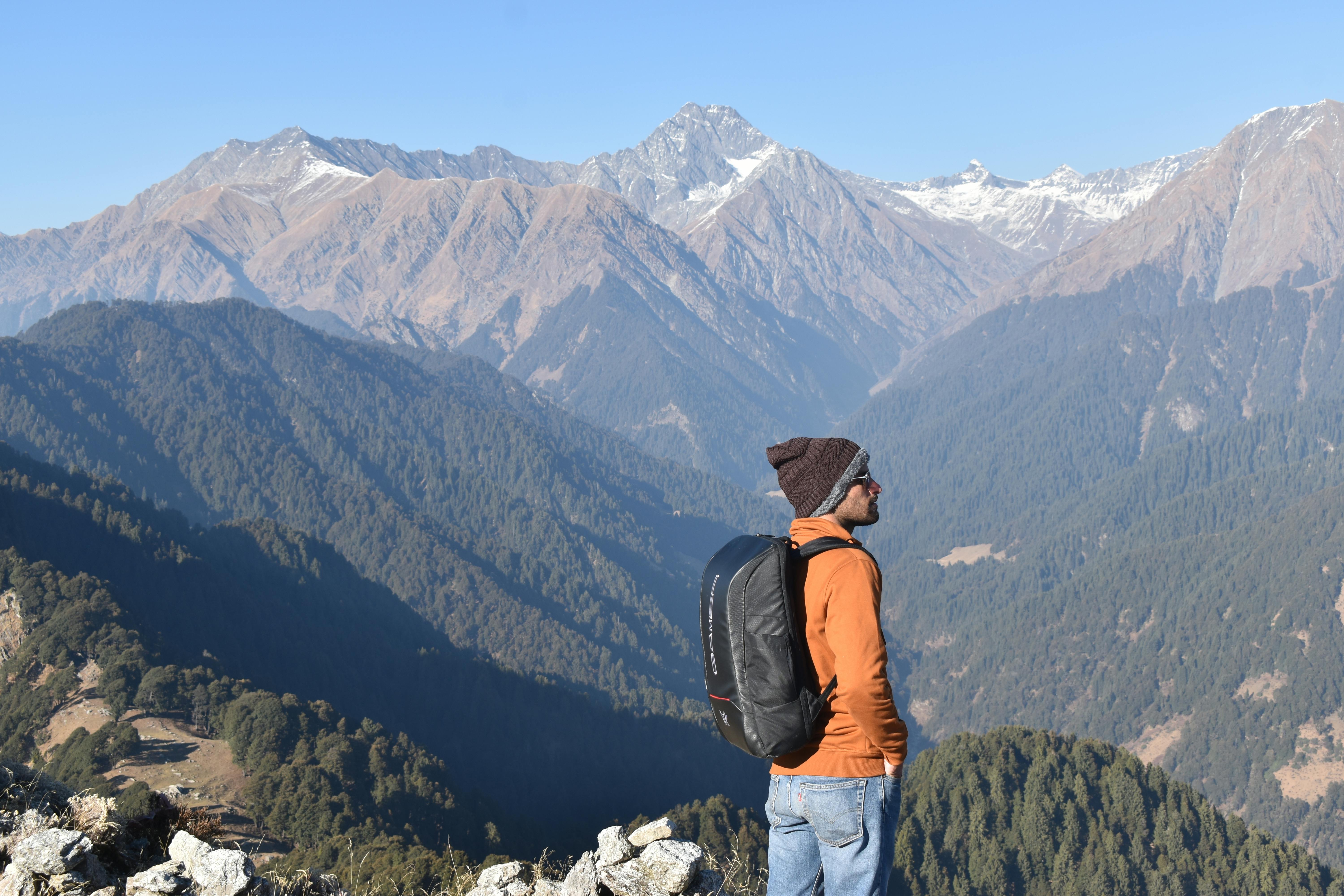Mountain Explorer in Scenic Himalayan Vista · Free Stock Photo