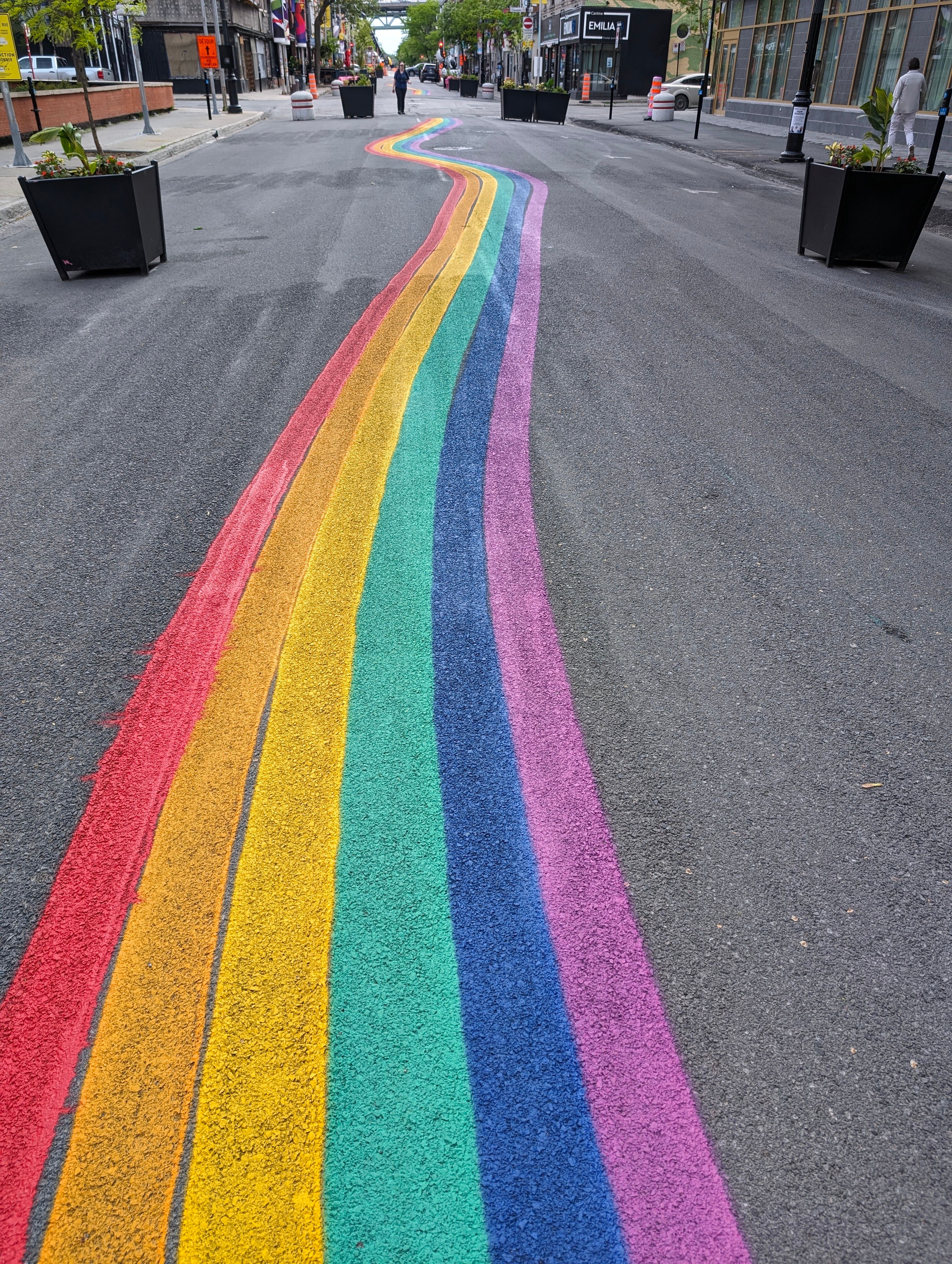 Colorful Rainbow Crosswalk in Montréal · Free Stock Photo