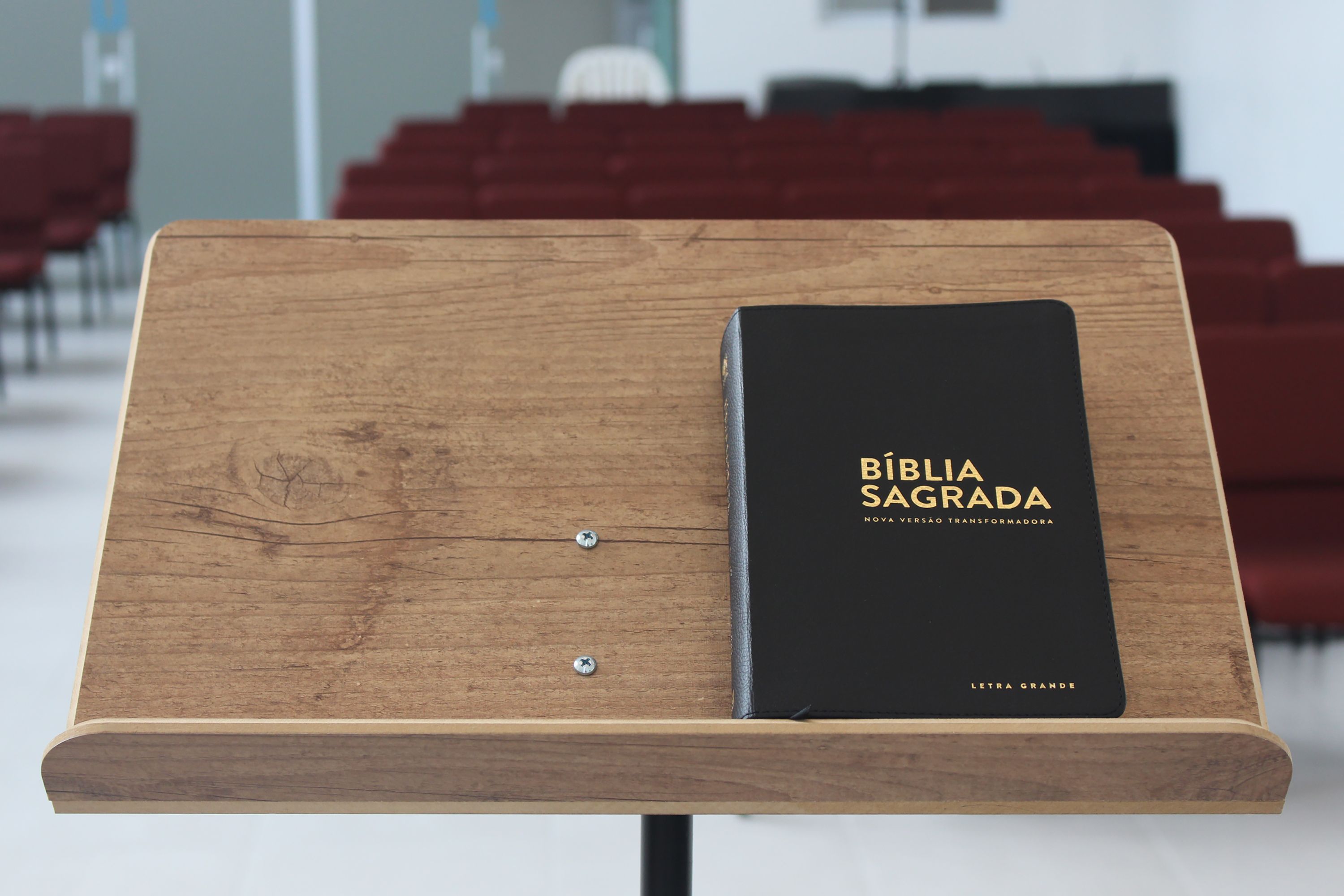 Holy Bible on Lectern · Free Stock Photo