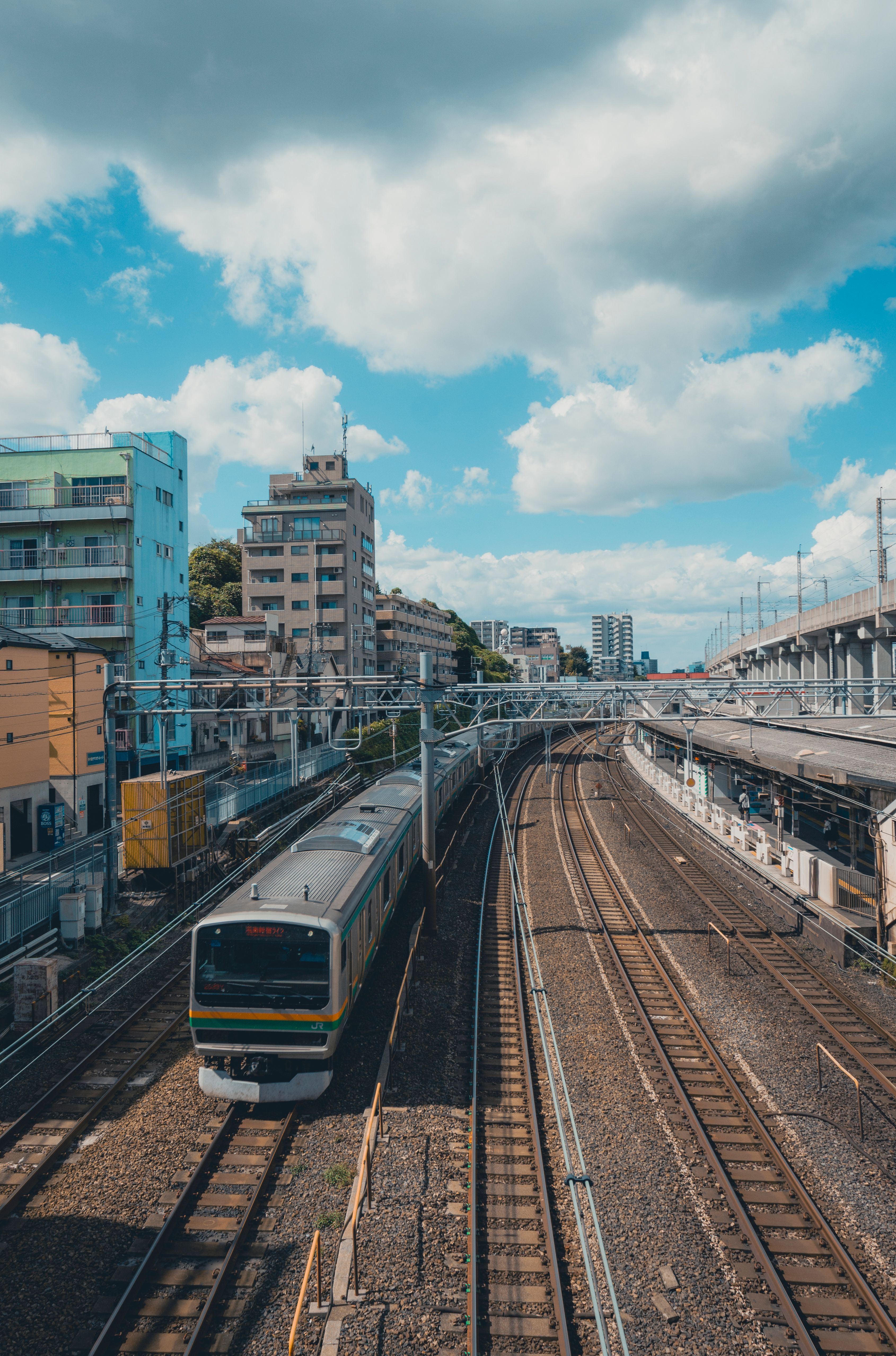 Urban Train in Tokyo's Kita Cityscape · Free Stock Photo