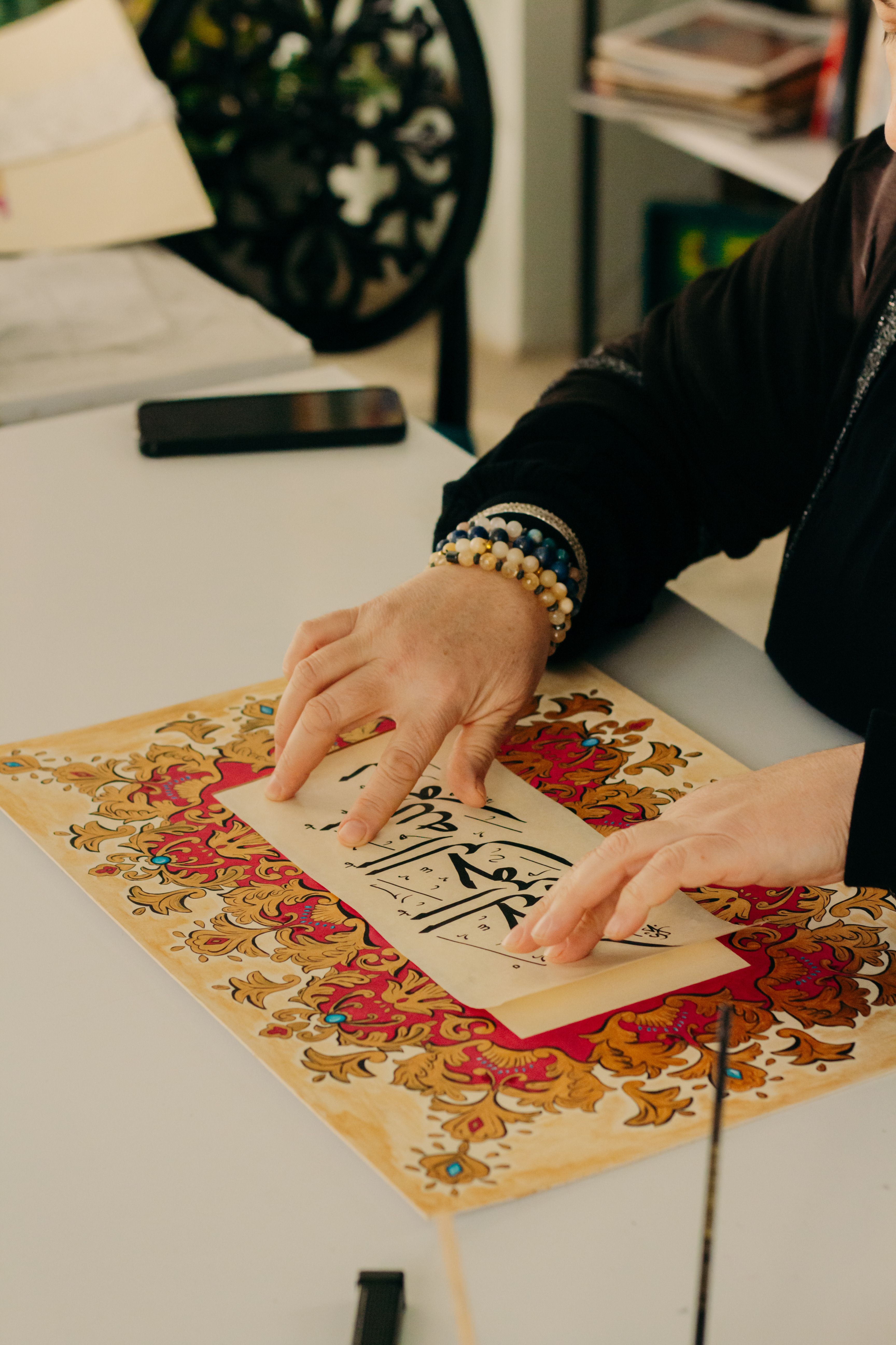 Artisan Creating Intricate Handcrafted Calligraphy · Free Stock Photo