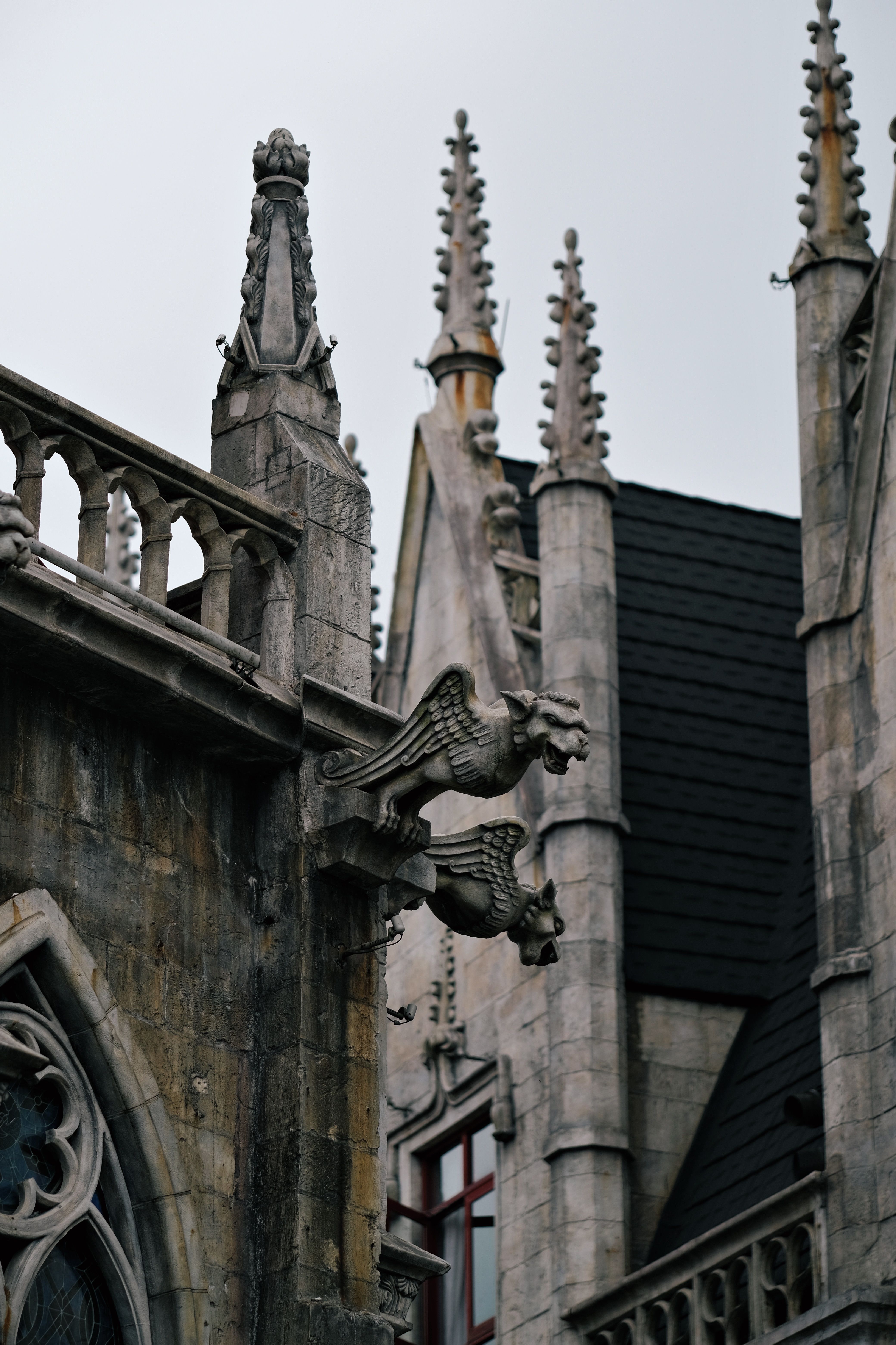 Gothic Architecture with Dramatic Gargoyles · Free Stock Photo