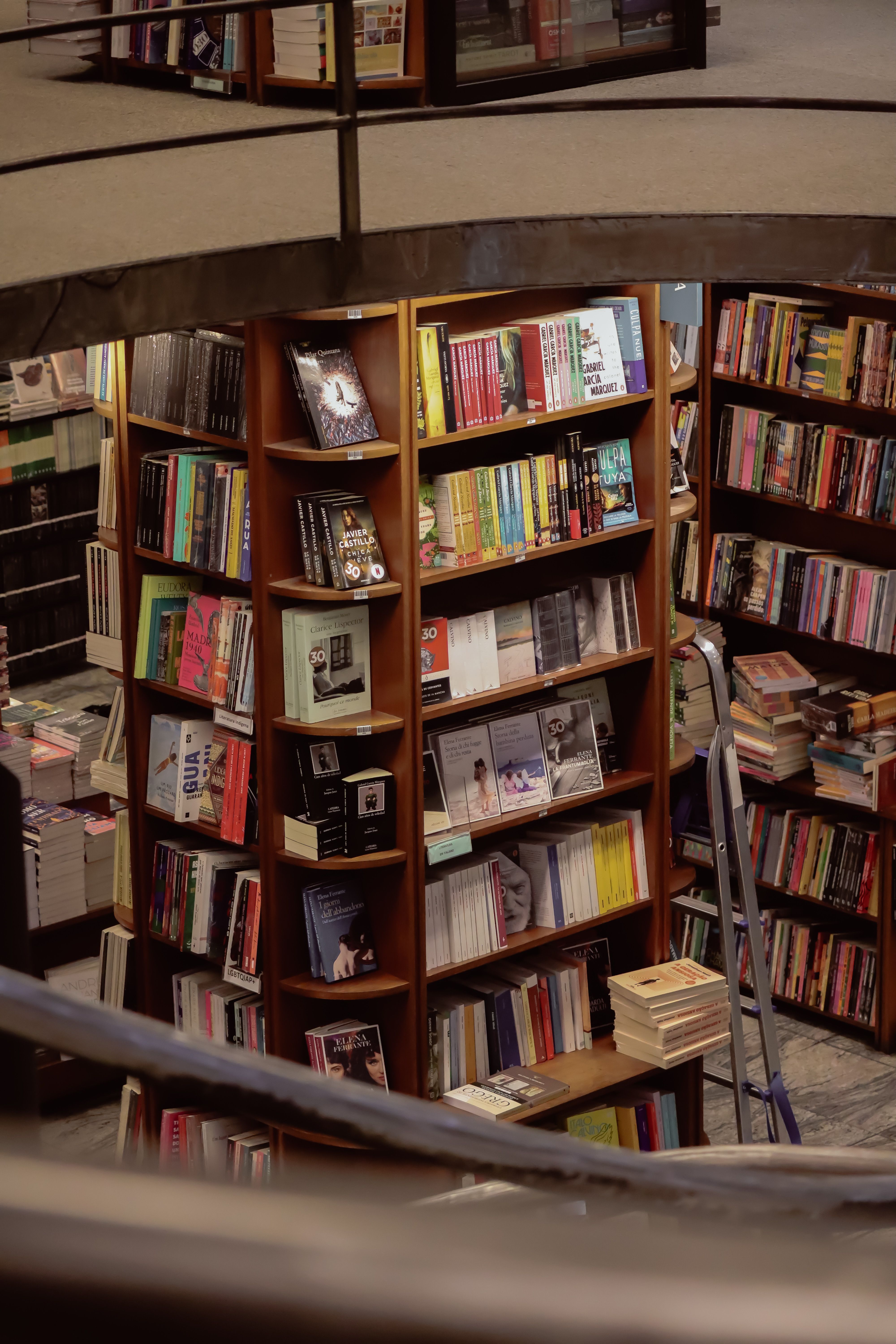 Cozy Library Interior with Bookshelves · Free Stock Photo