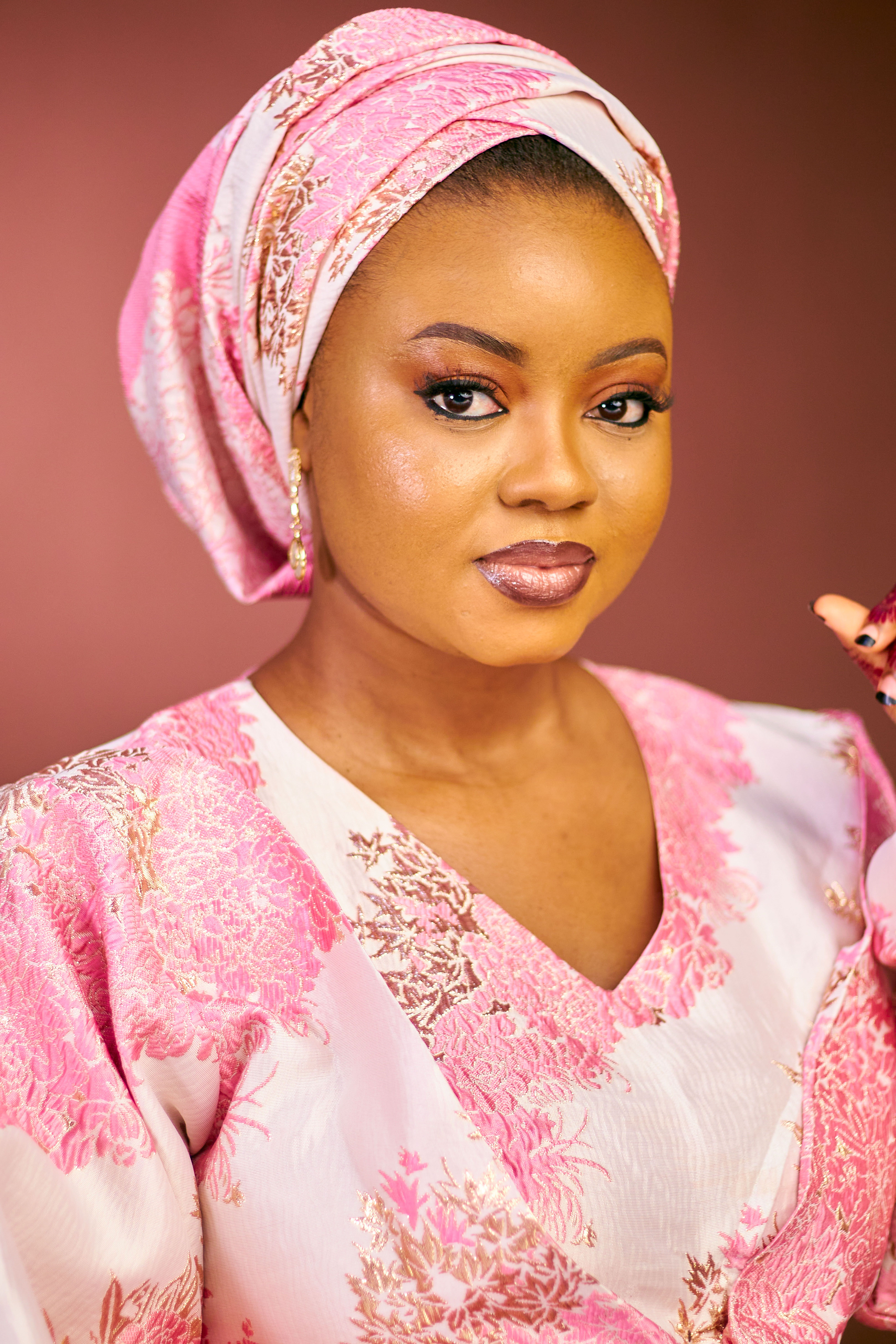 Portrait of Woman in Pink Traditional Attire · Free Stock Photo
