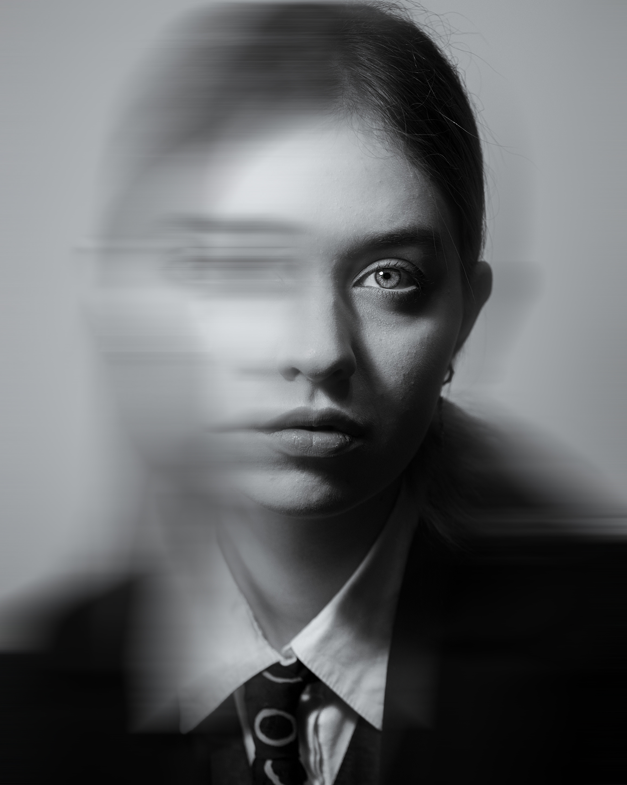 Creative Artistic Portrait with Motion Blur Effect · Free Stock Photo