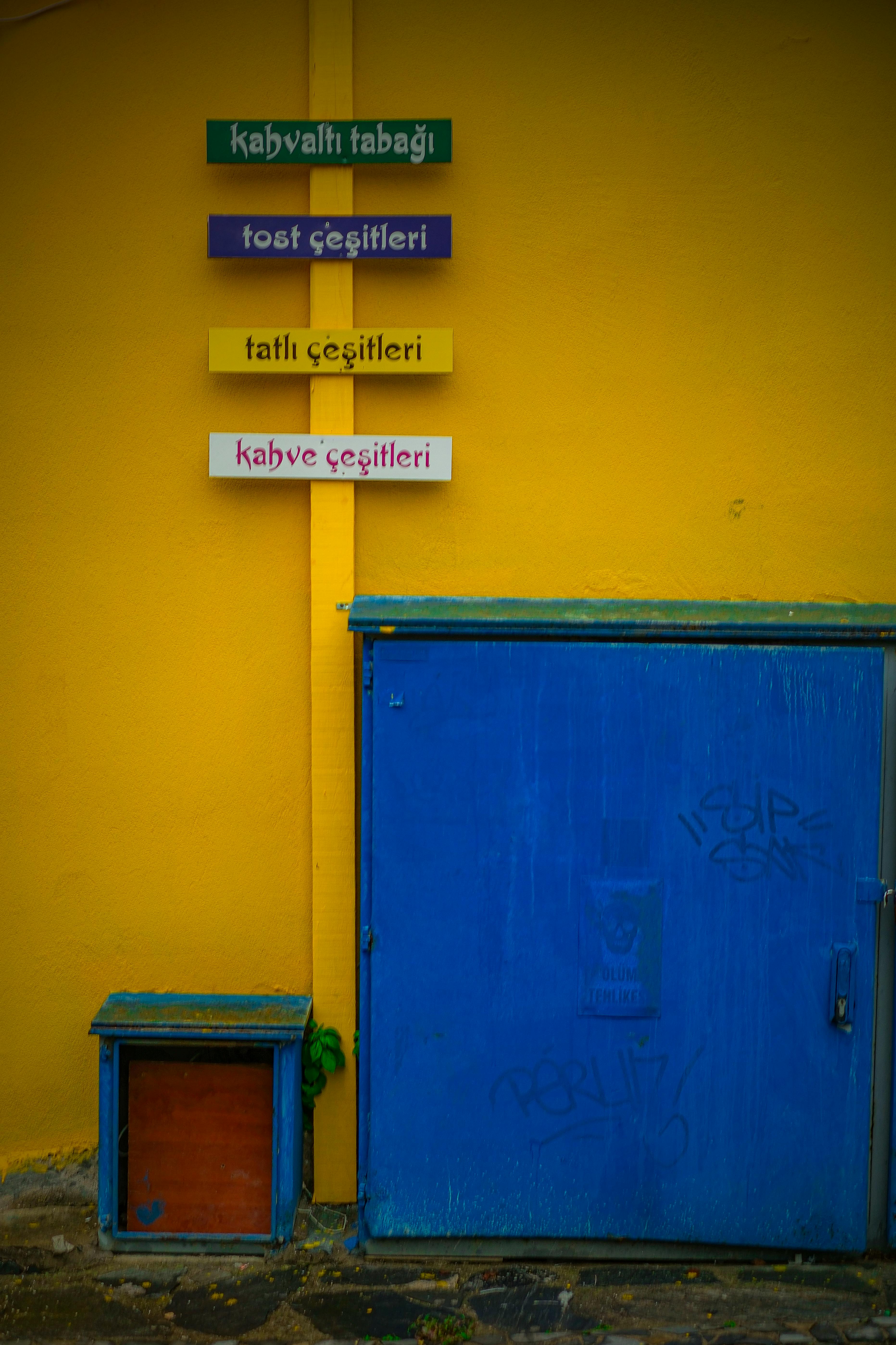 Colorful Wall with Turkish Signs in Bursa · Free Stock Photo