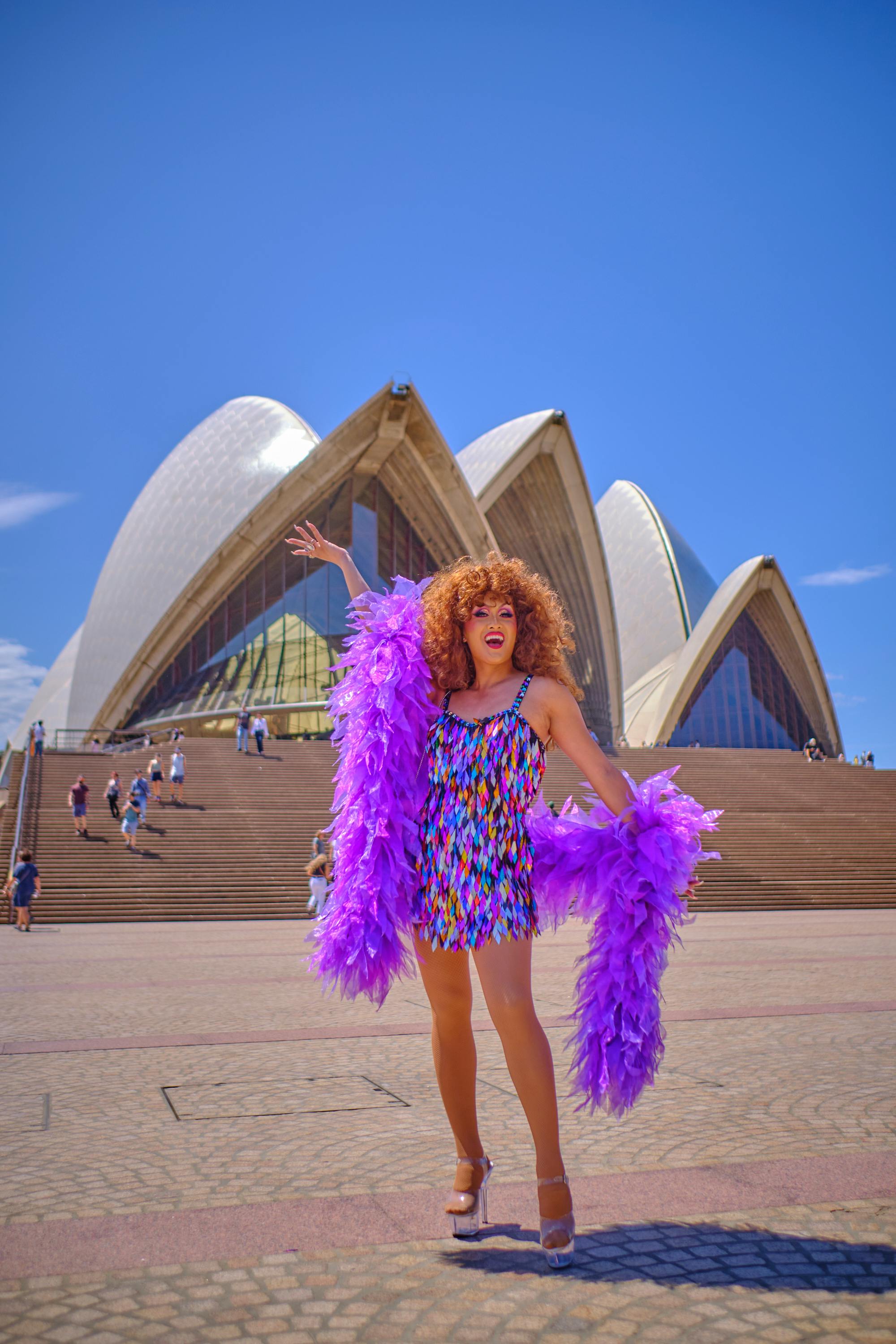 Drag Performer in Front of Sydney Opera House · Free Stock Photo
