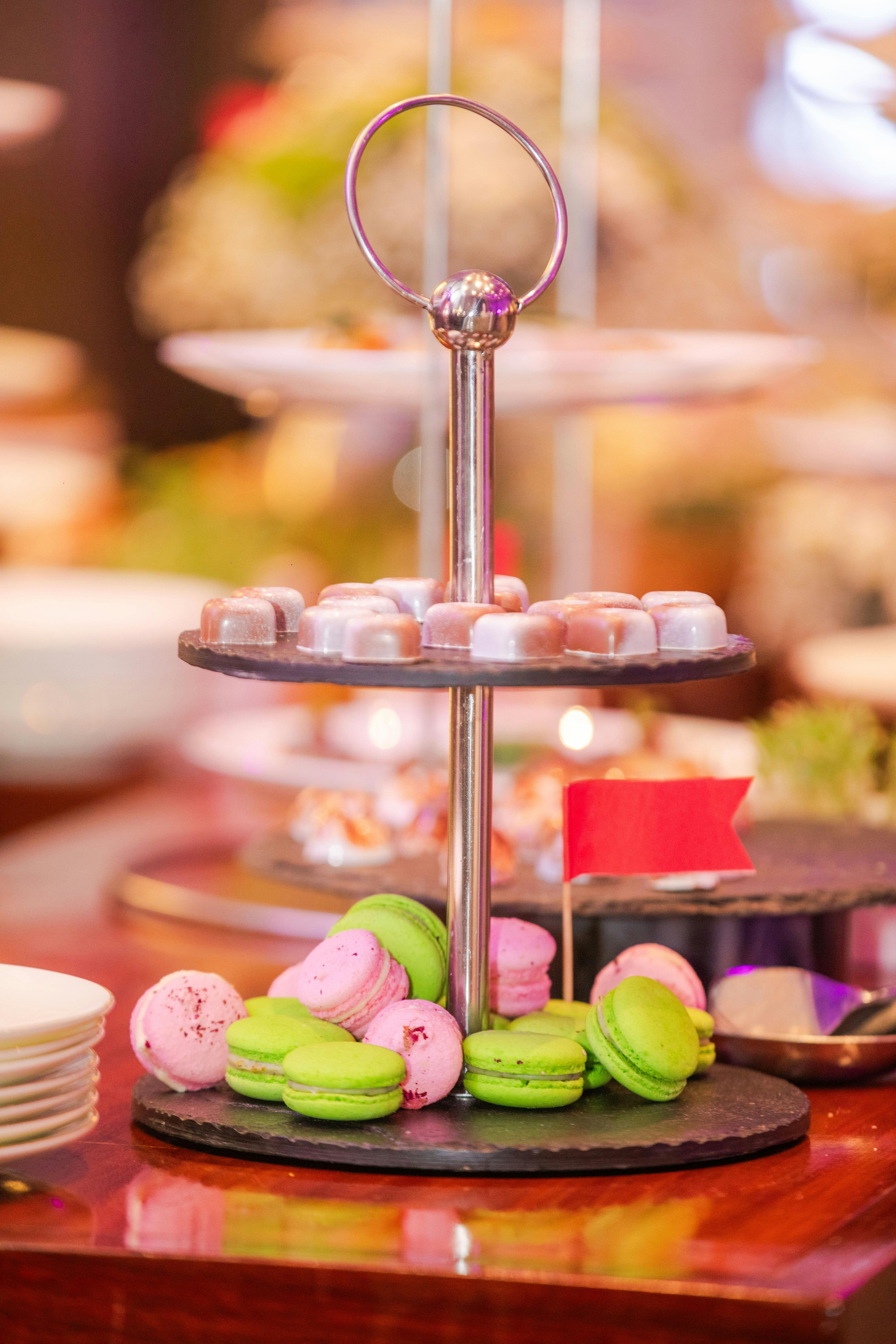 Elegant Two-Tier Dessert Stand Display · Free Stock Photo