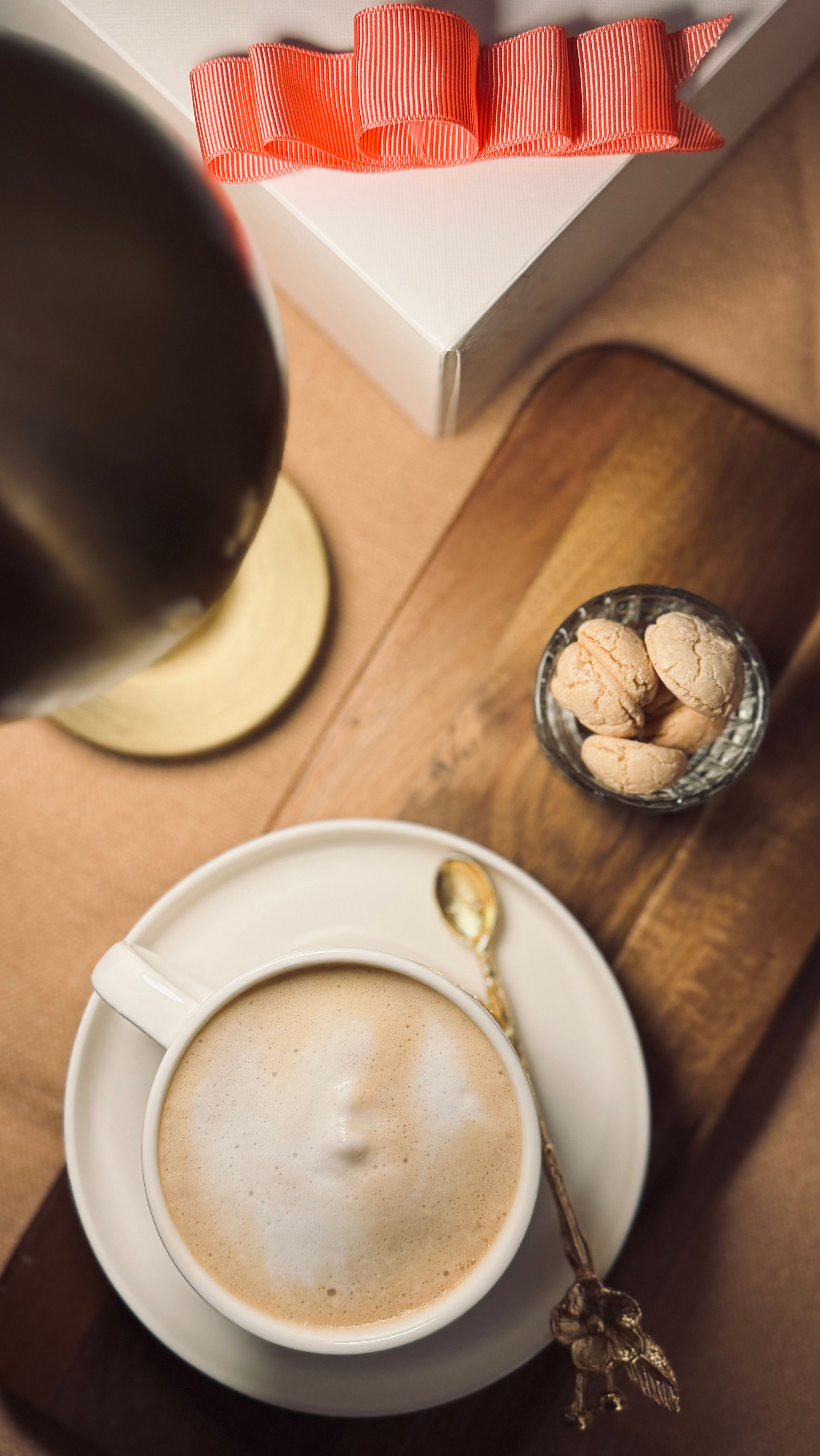 Elegant Coffee and Sweet Treats Setup · Free Stock Photo