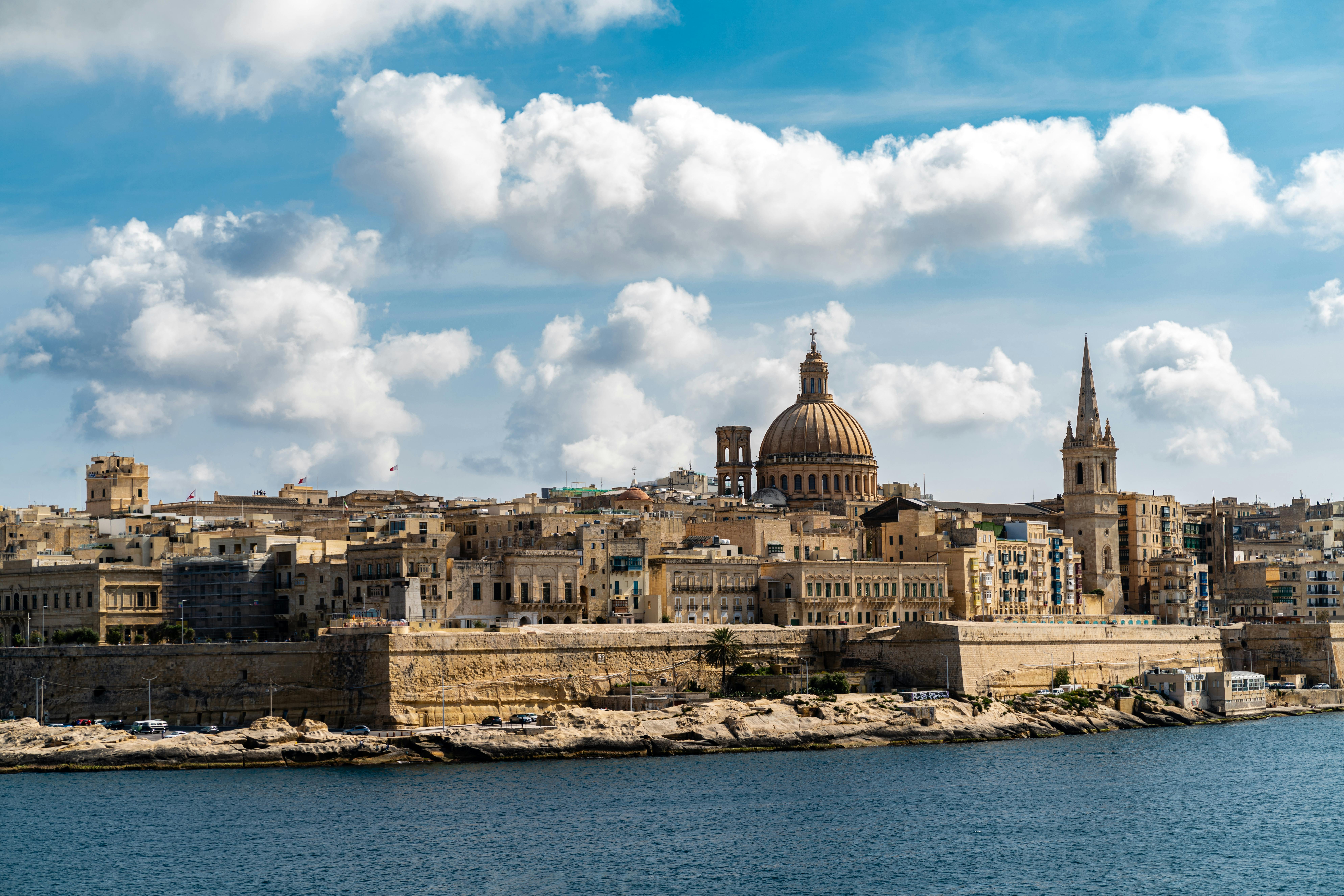 Scenic View of Valletta Malta Skyline with Historic Architecture · Free ...