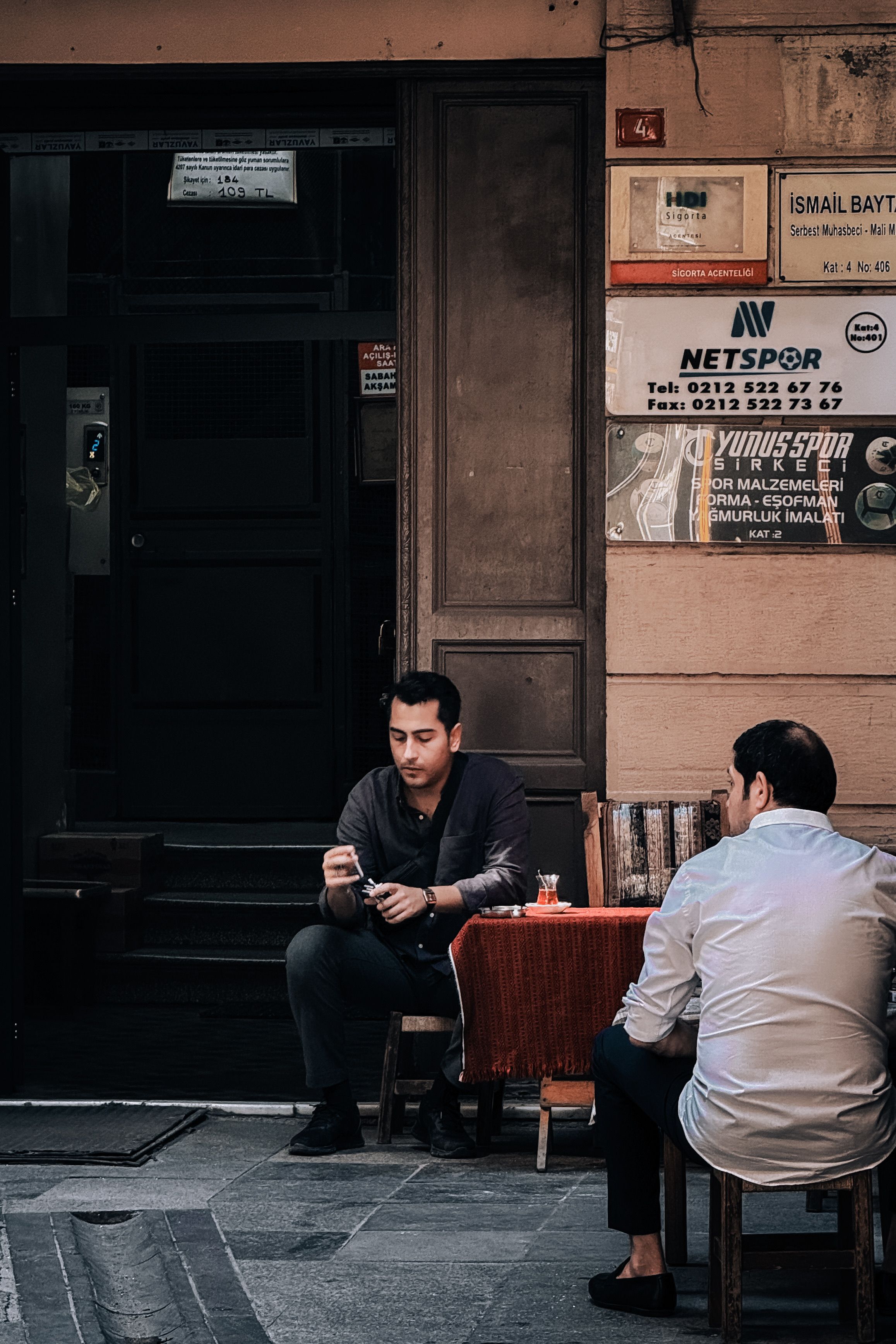 Men Enjoying Coffee at Outdoor Café in Istanbul · Free Stock Photo