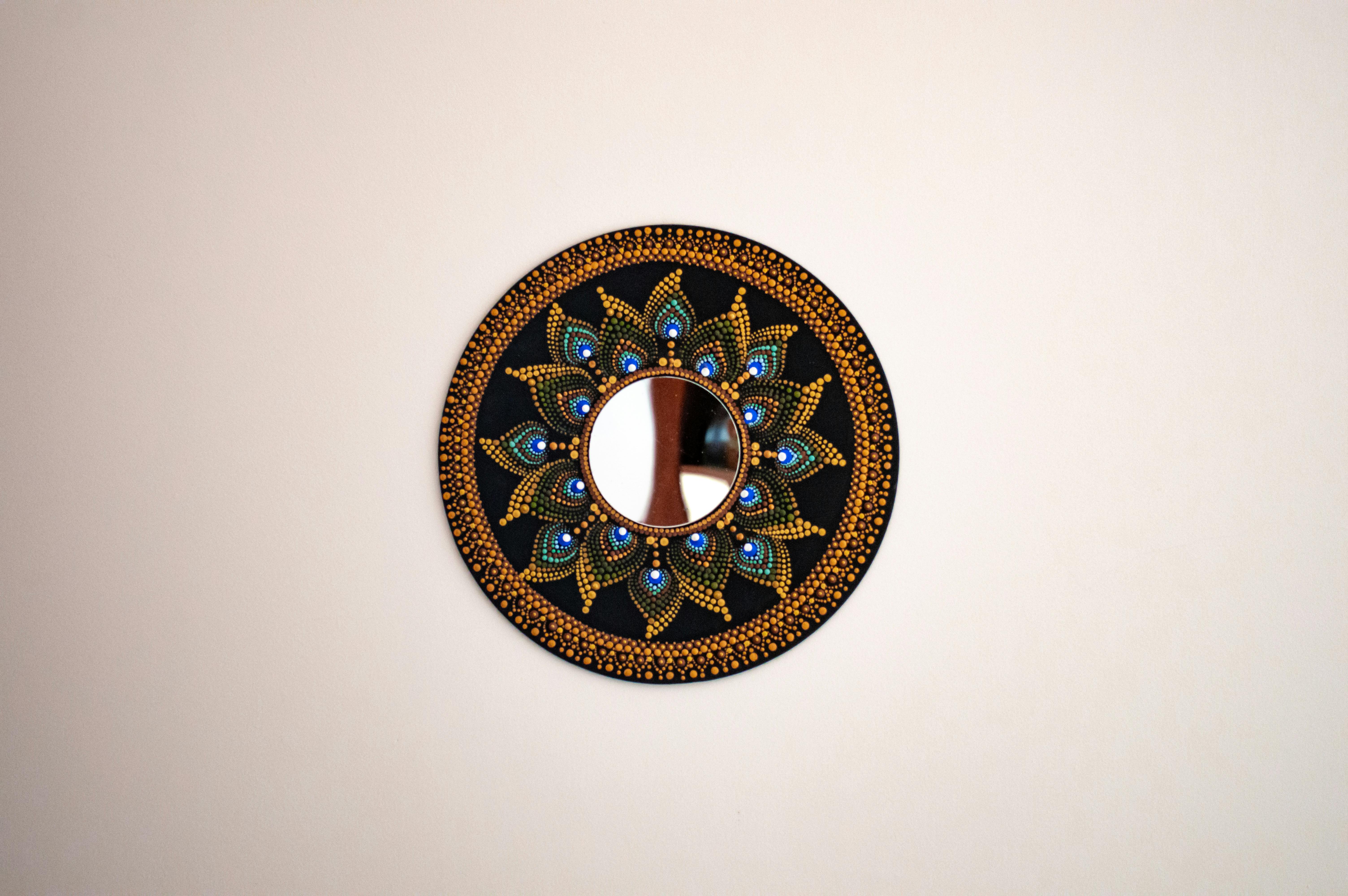 Colorful Mandala Design Mirror on Wall · Free Stock Photo