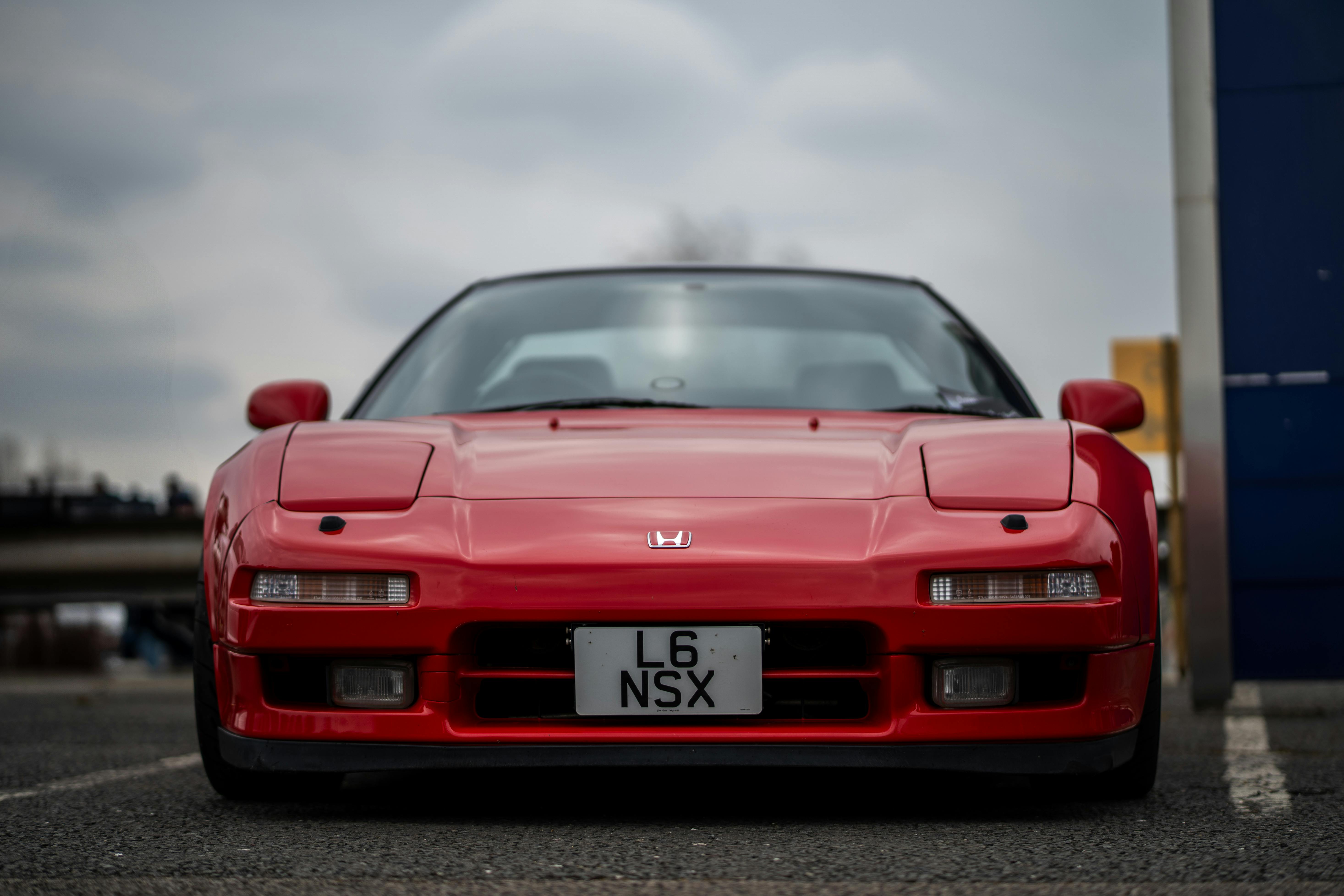 Front View of Classic Red Honda NSX JDM Supercar · Free Stock Photo