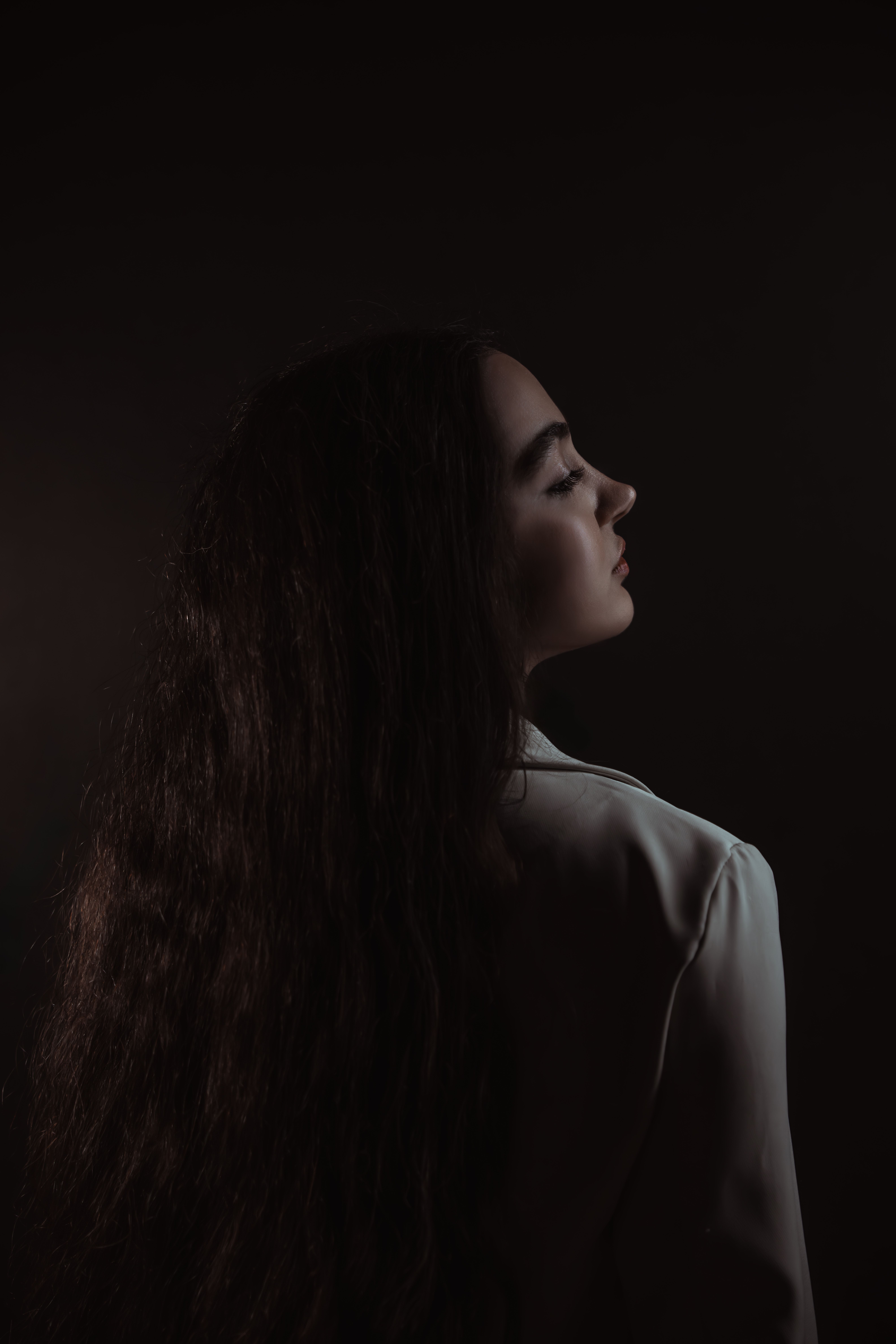 Dramatic Portrait of a Woman in Low Light · Free Stock Photo