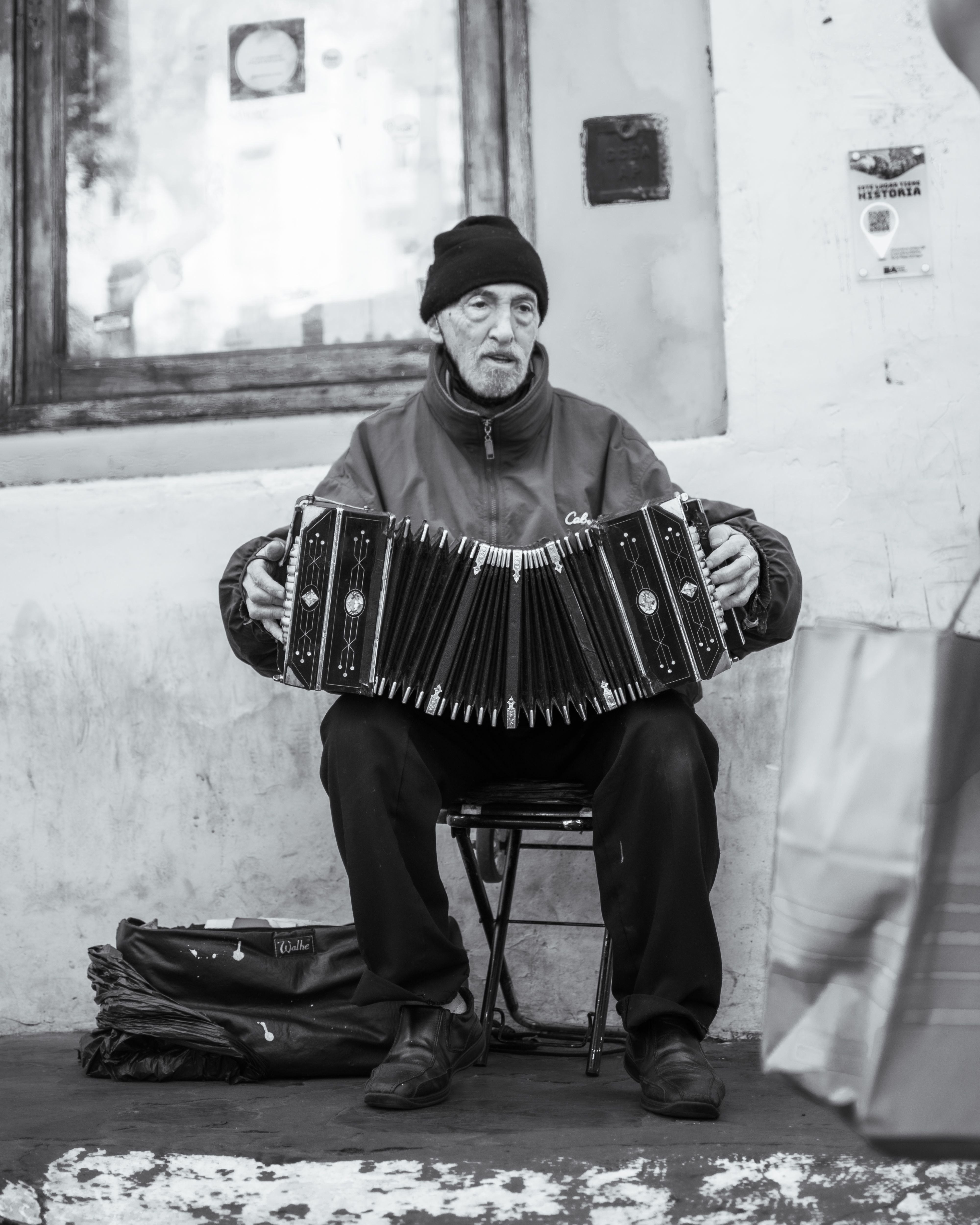 Street Musician Playing the Bandoneon · Free Stock Photo