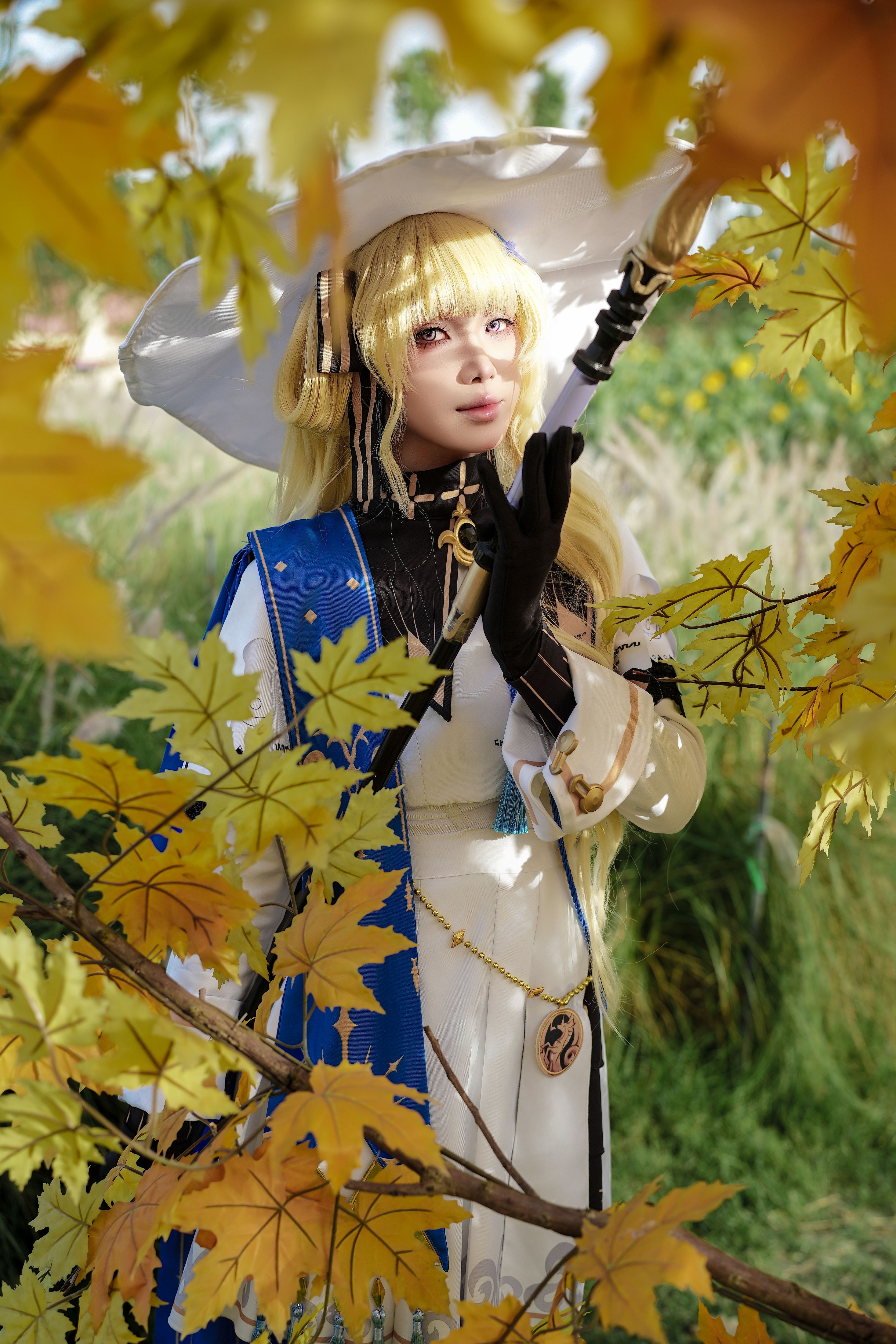 Enchanting Anime Cosplay in Autumn Leaves · Free Stock Photo