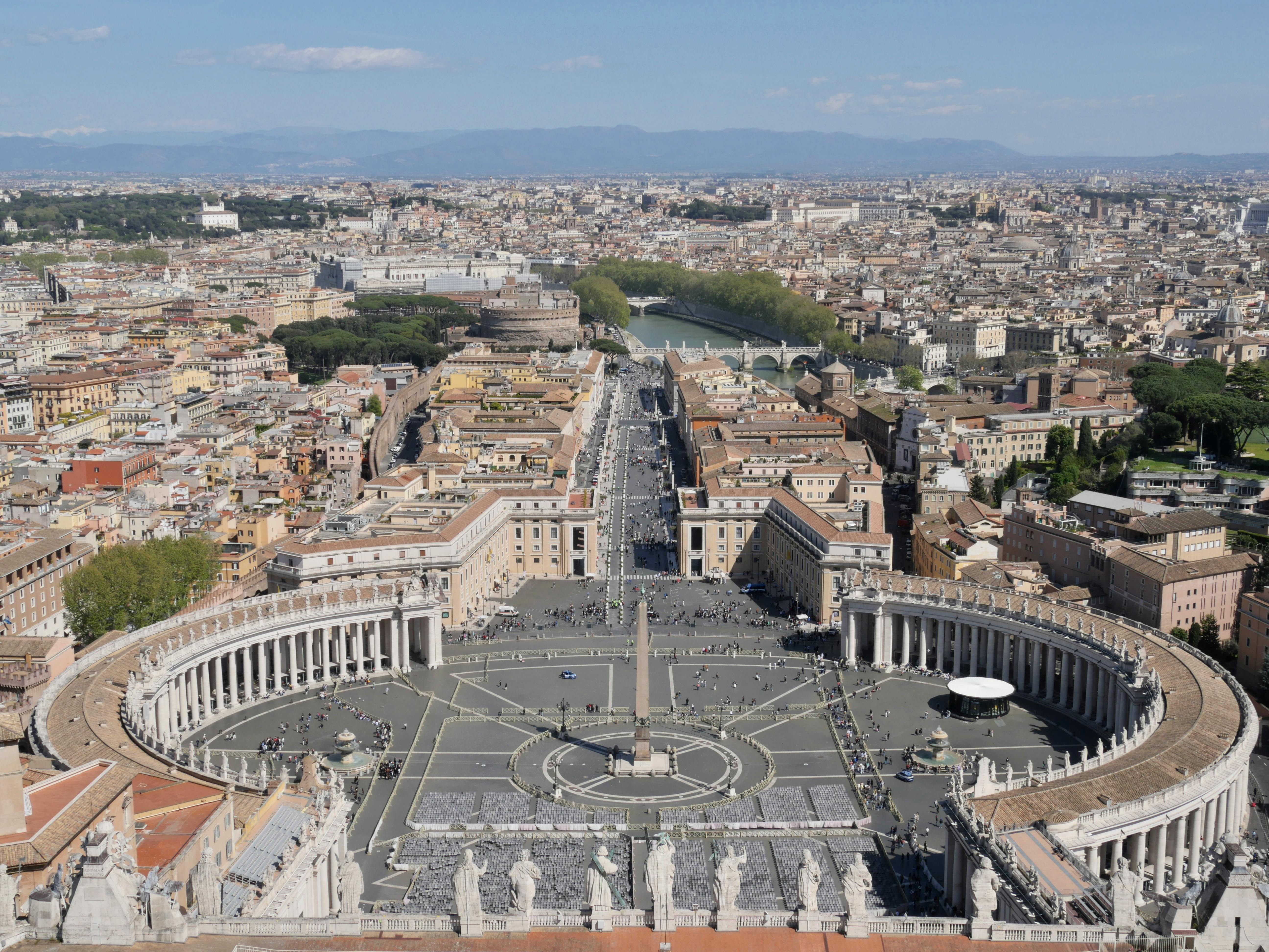 Aerial View of St. Peter's Square in Vatican City · Free Stock Photo