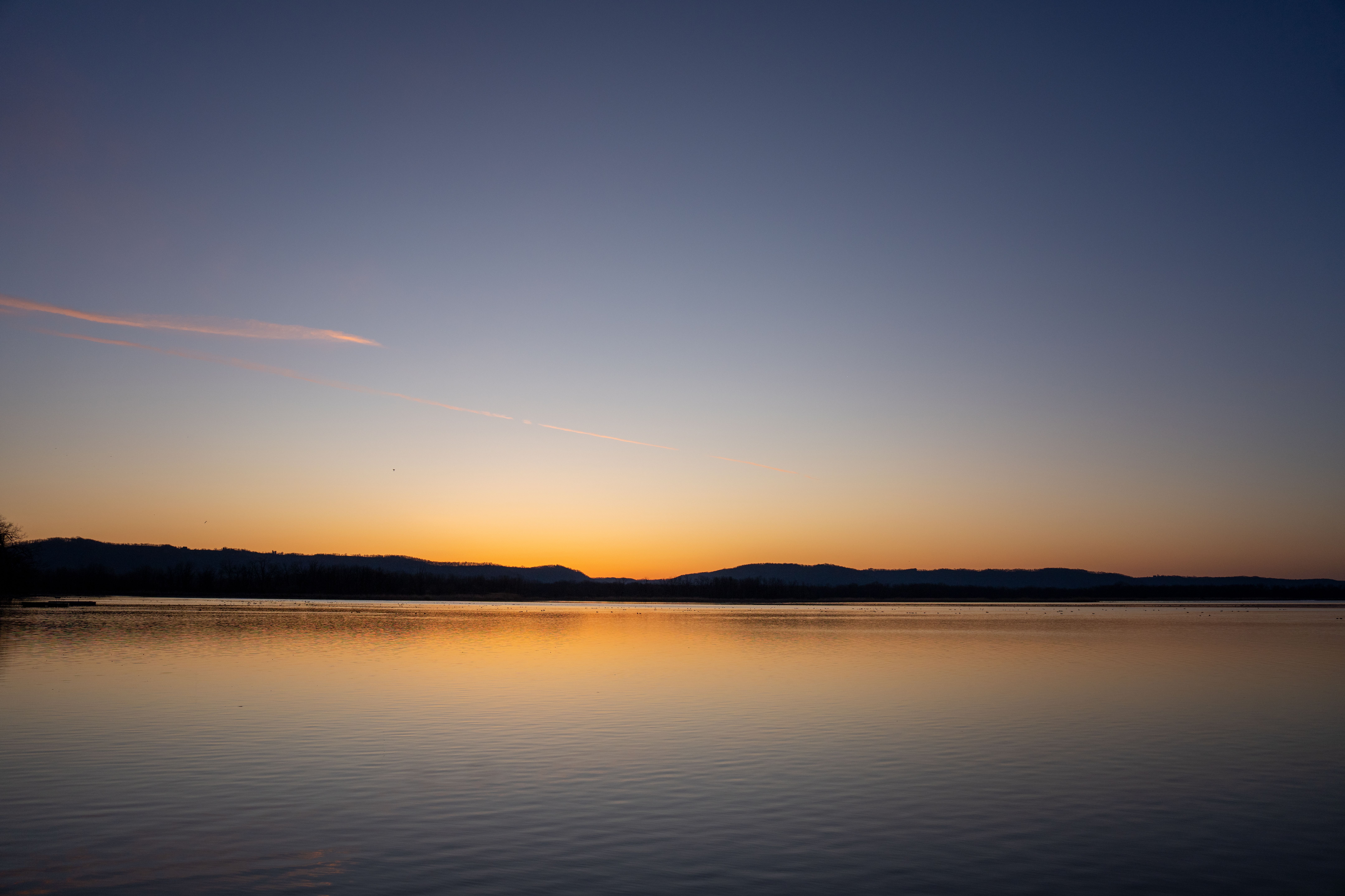 Serene Sunset Over Alma Wisconsin Waters · Free Stock Photo