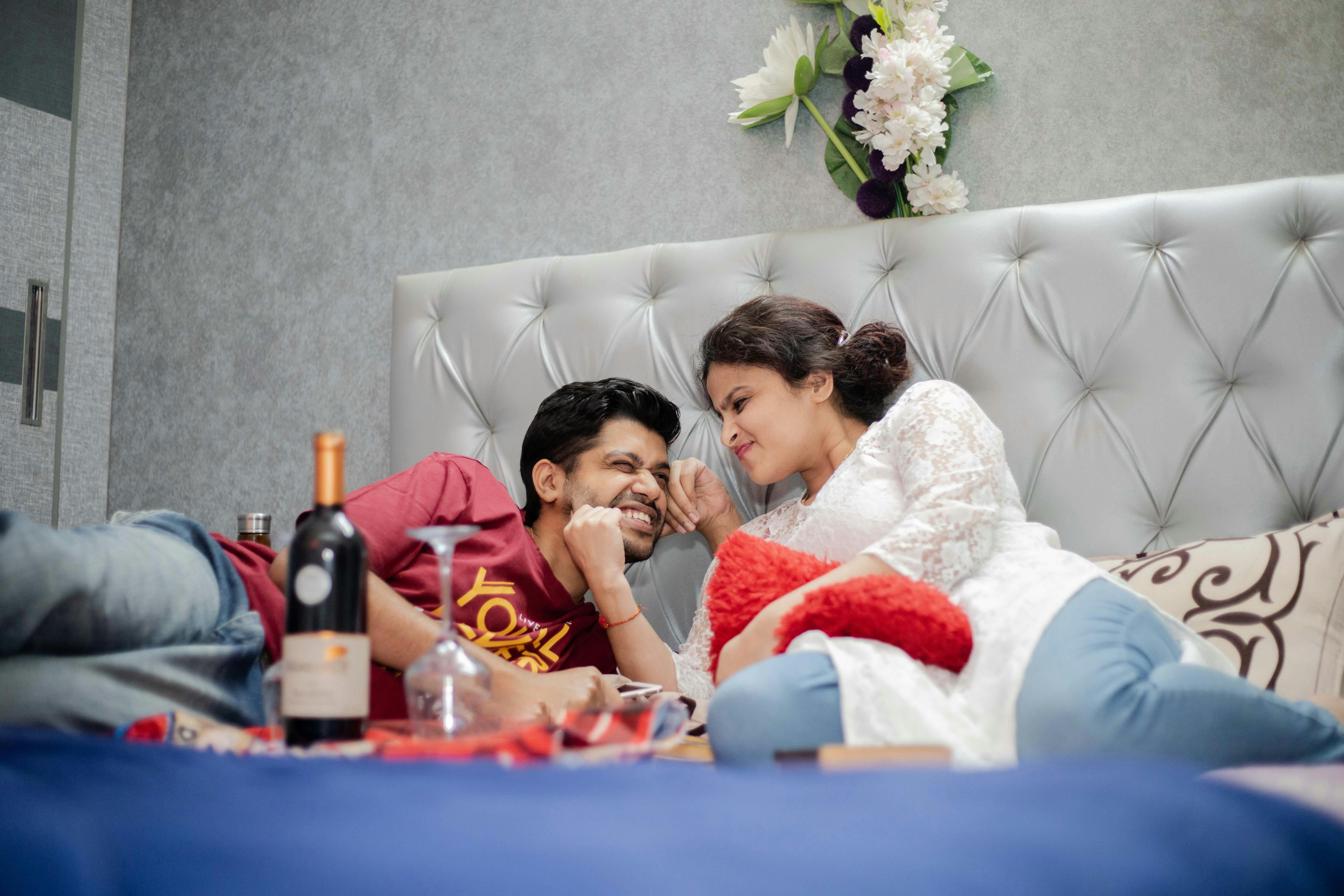 Couple Enjoying Relaxing Indoor Date Night · Free Stock Photo
