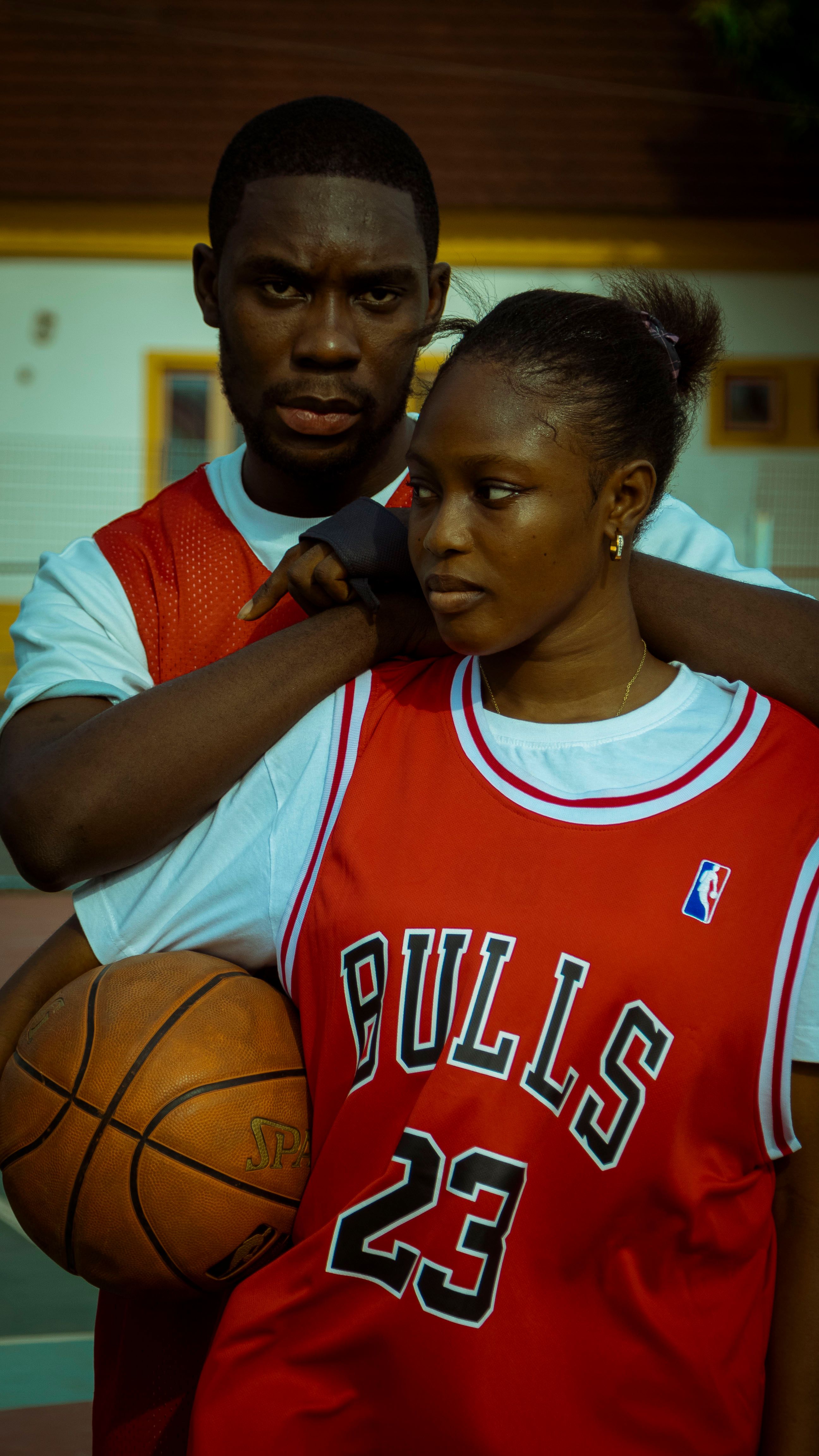 Dynamic Portrait of Basketball Players Outdoors · Free Stock Photo