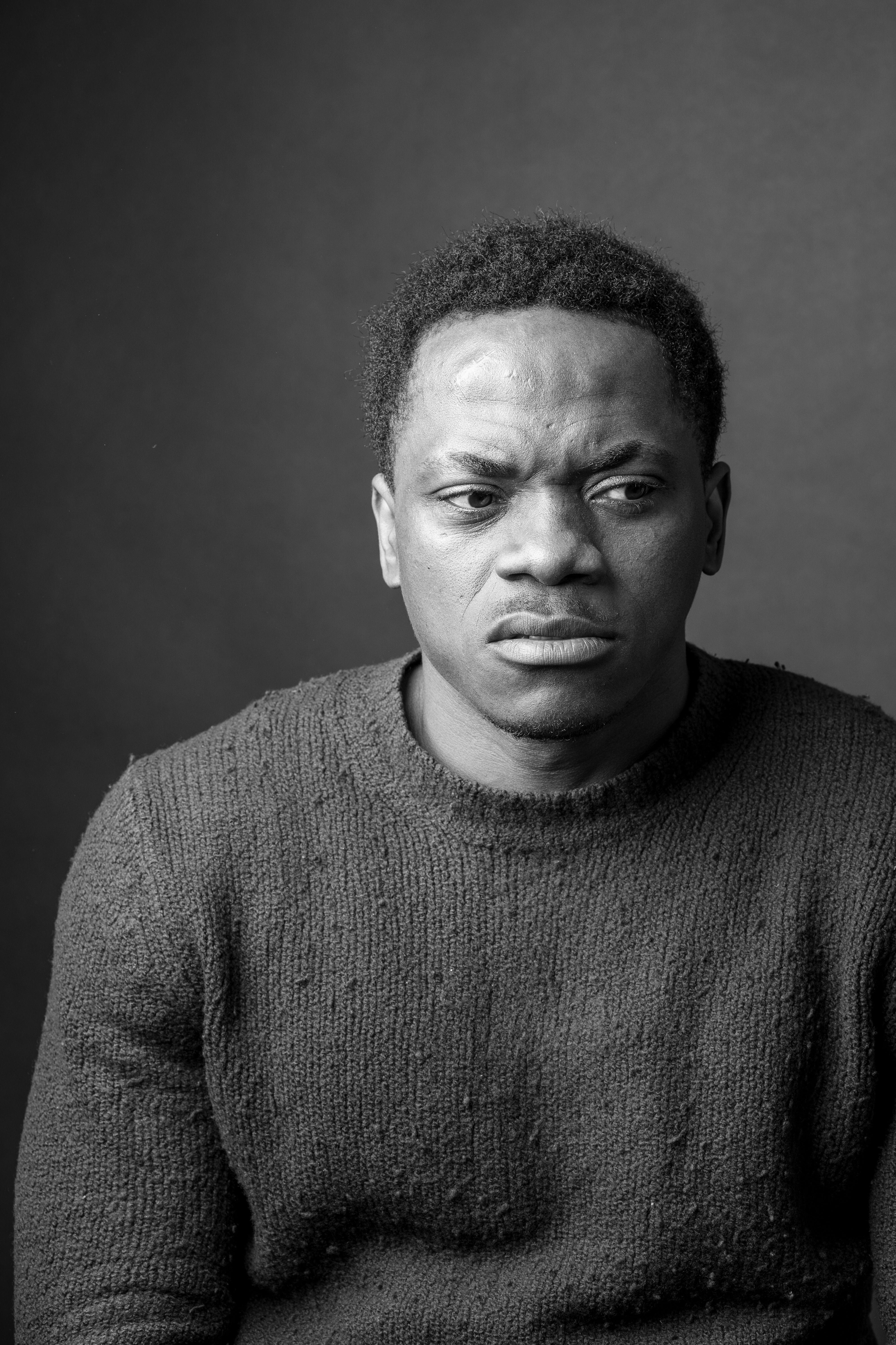 Expressive Black and White Male Portrait · Free Stock Photo