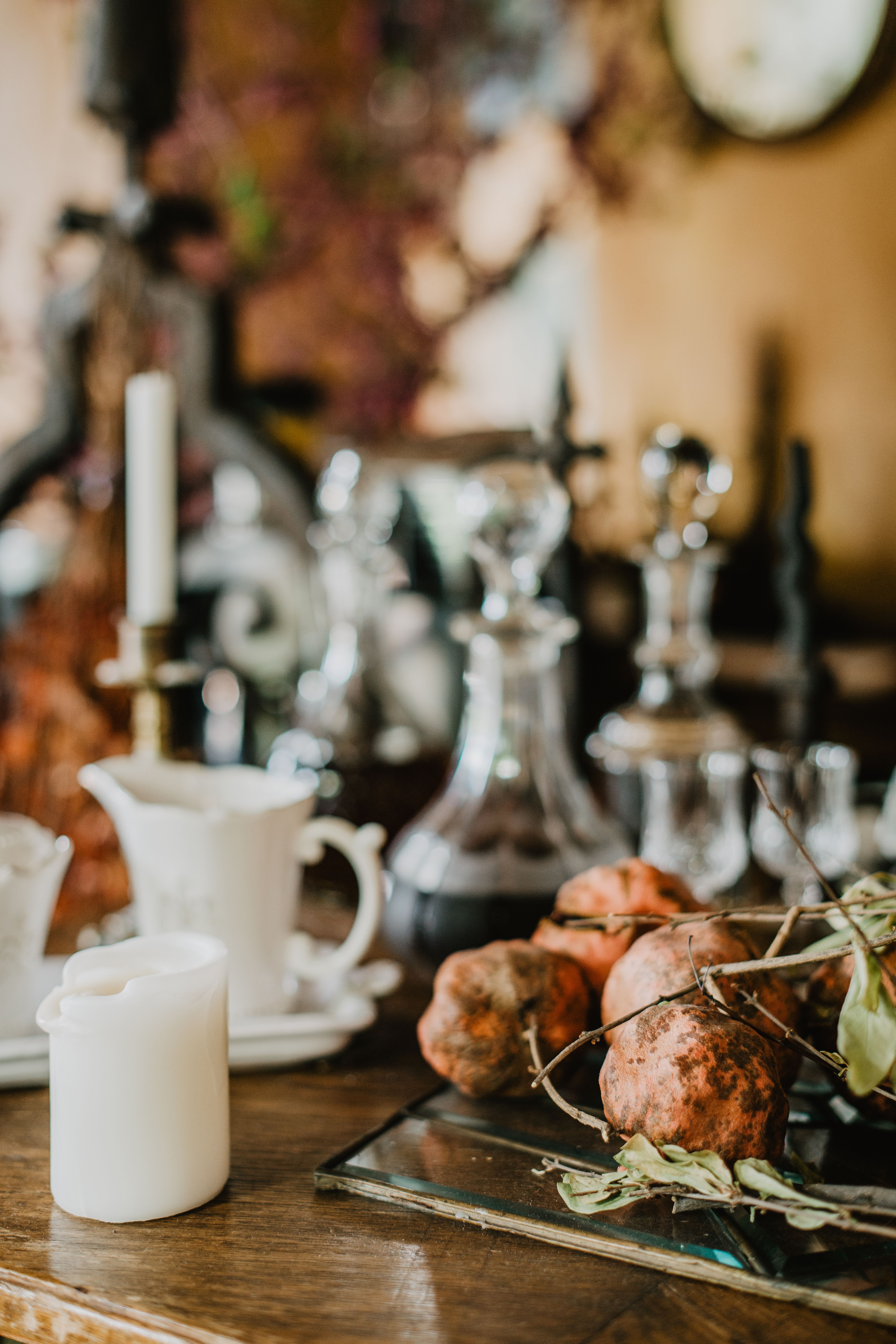 Elegant Autumn Table Setting with Rustic Decor · Free Stock Photo