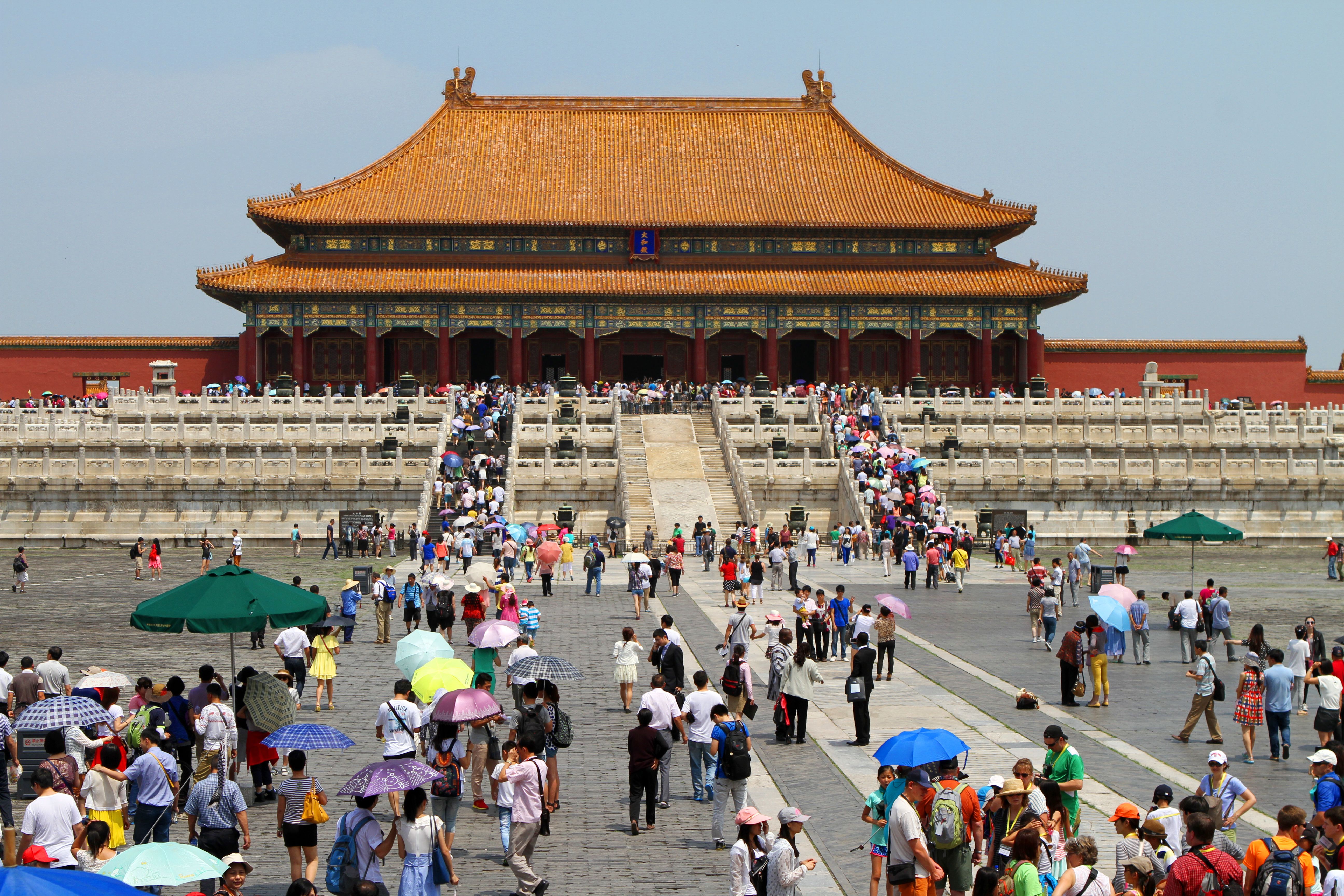 Tourists at the Forbidden City in Beijing · Free Stock Photo