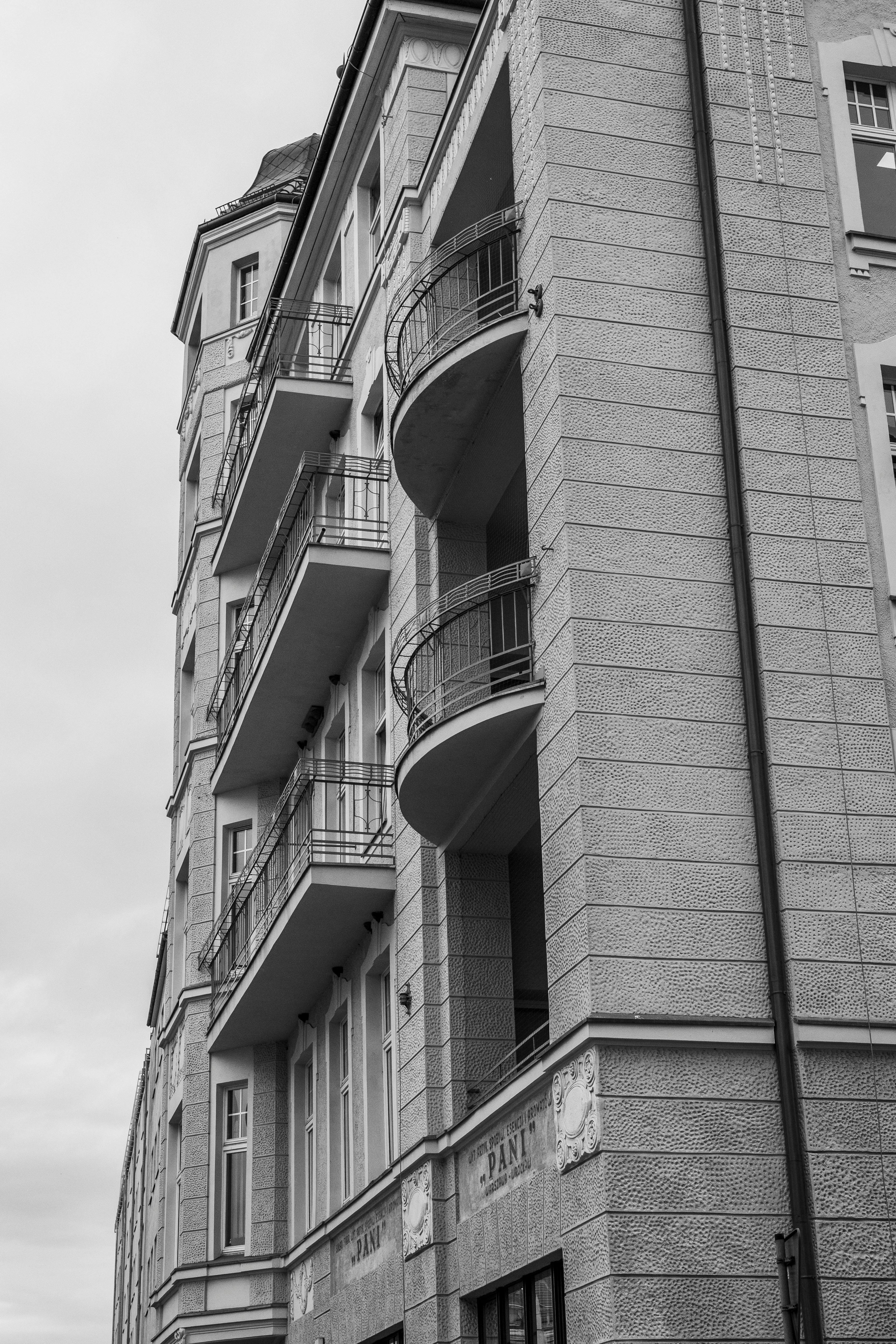 Classic European Style Apartment Building in Black and White · Free ...