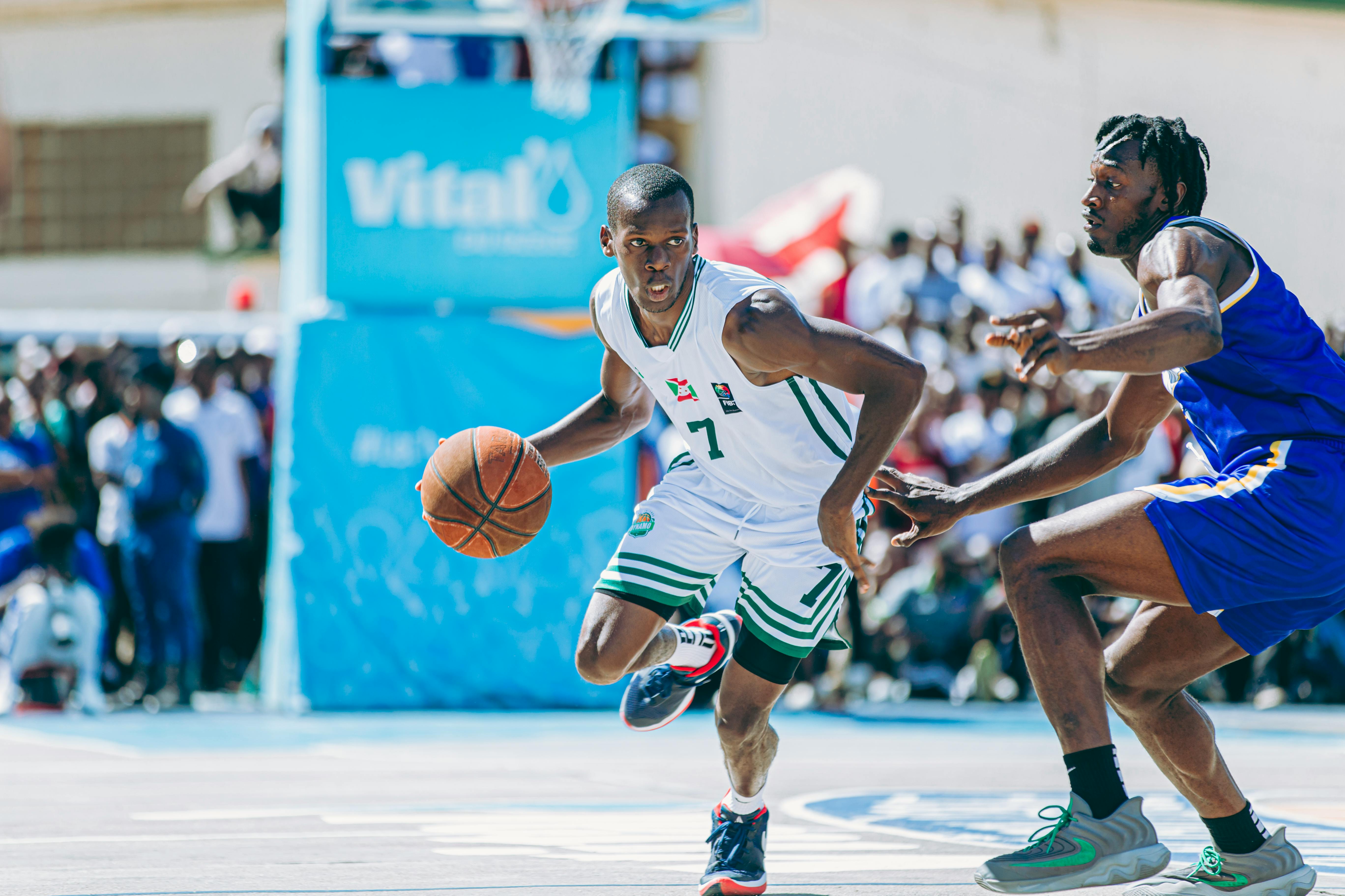 Dynamic Outdoor Basketball Game Action Photo · Free Stock Photo